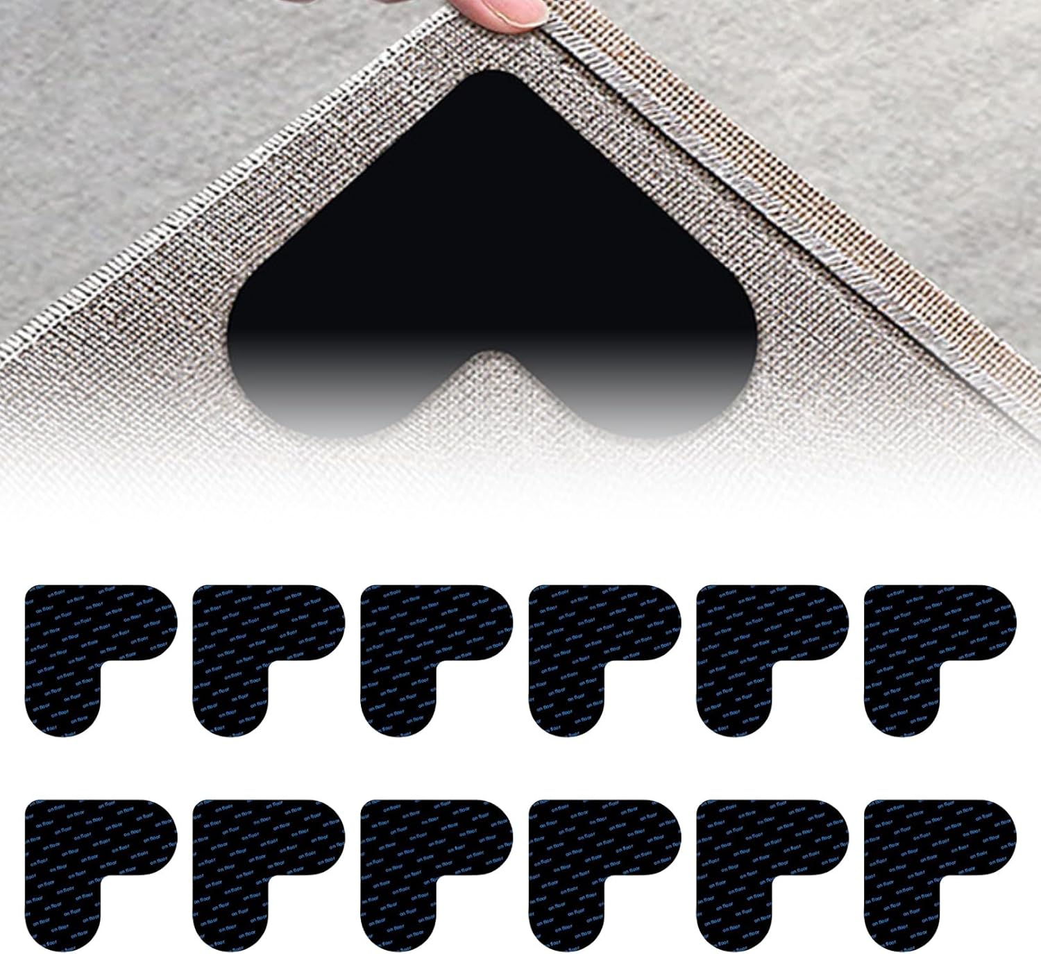 16 Pcs Carpet Stickers For Rugs,Heart-shaped Carpeted Anti-slip Floor ...