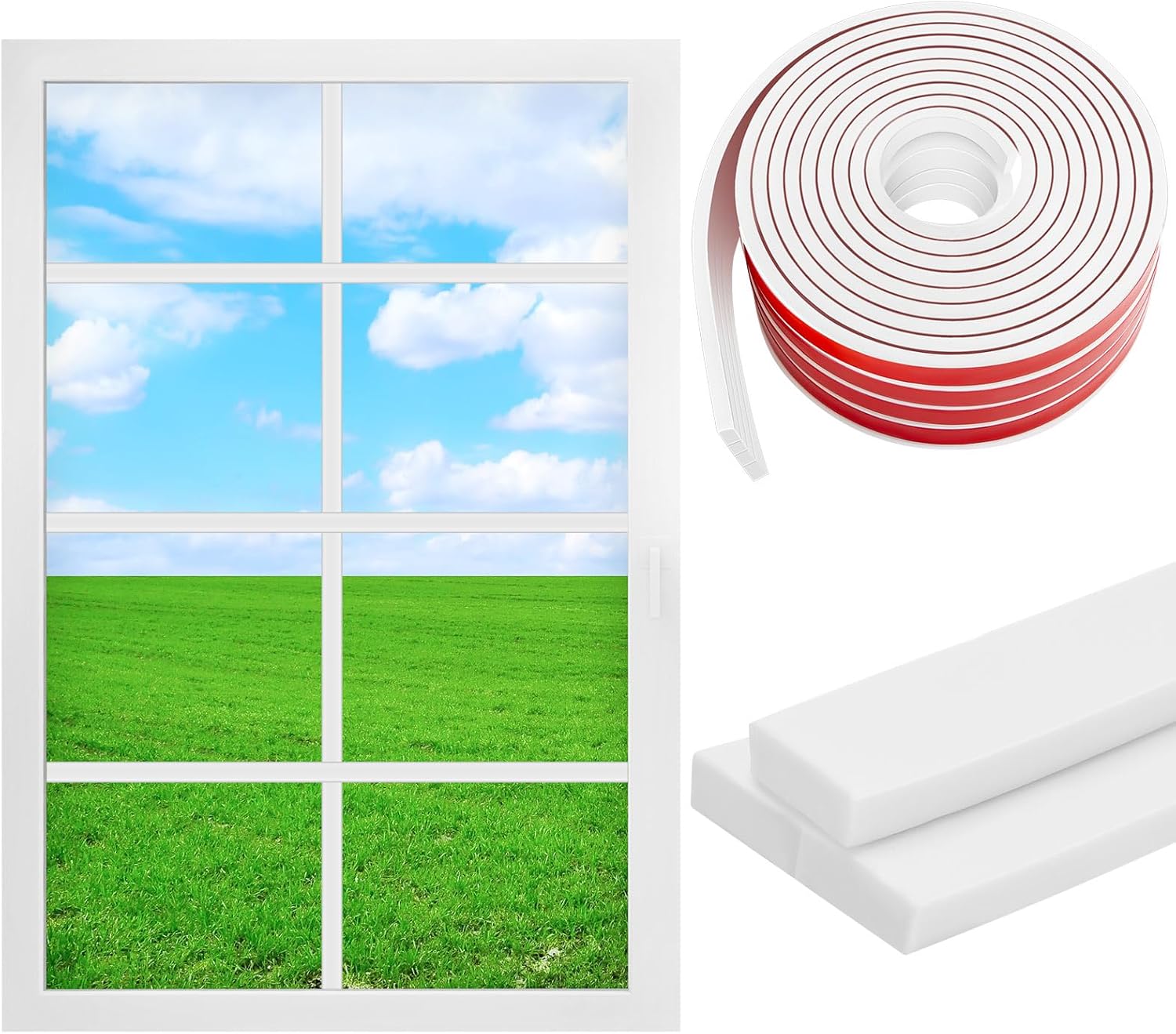 Amazon.com: Pangda 4 Rolls 80 ft Window Grille Inserts Grid Kit 20 ft x ...