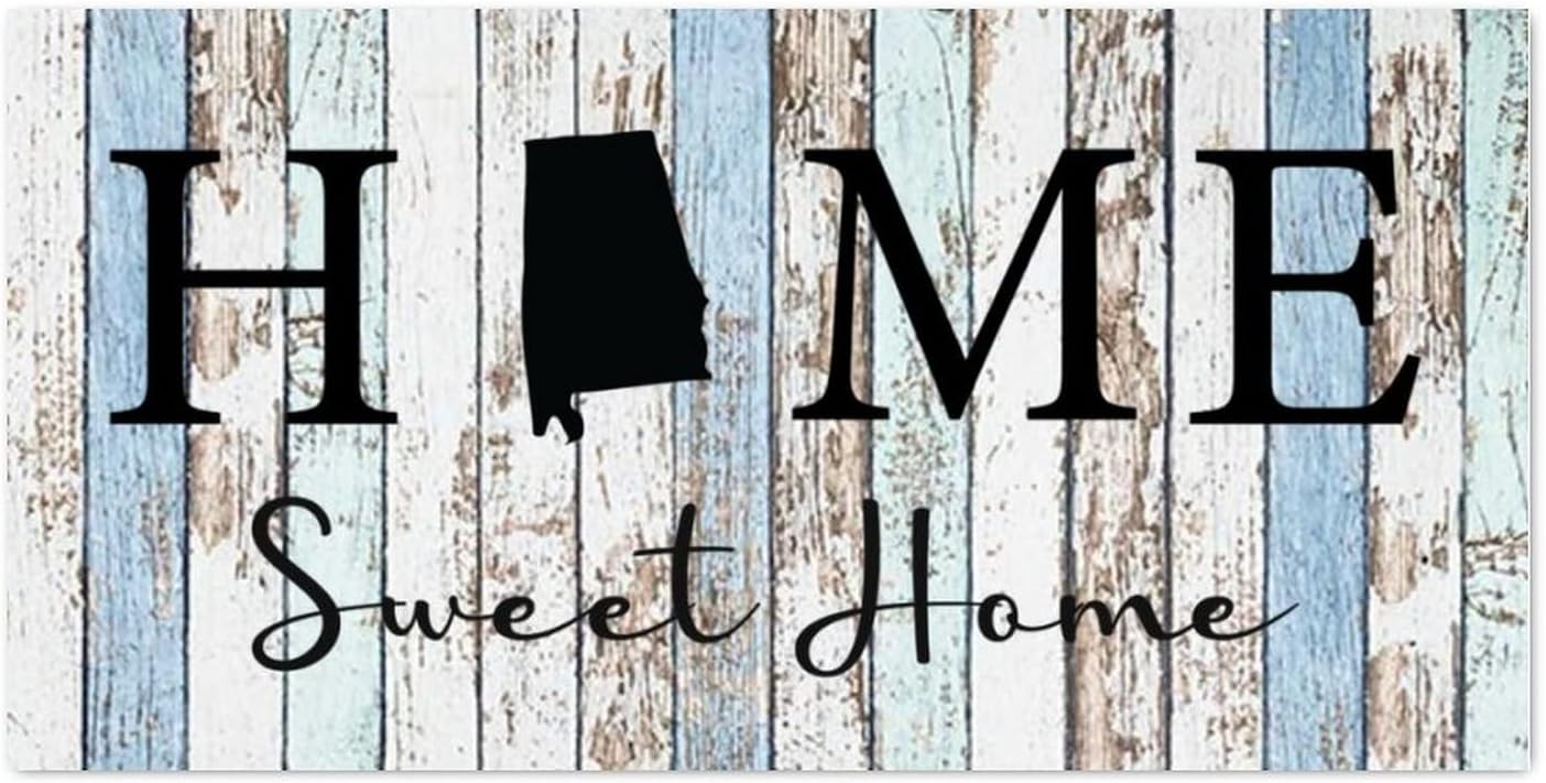 Amazon.com: Alioyoit Wooden Pallet Sign Plaque Home Sweet Home Alabama ...