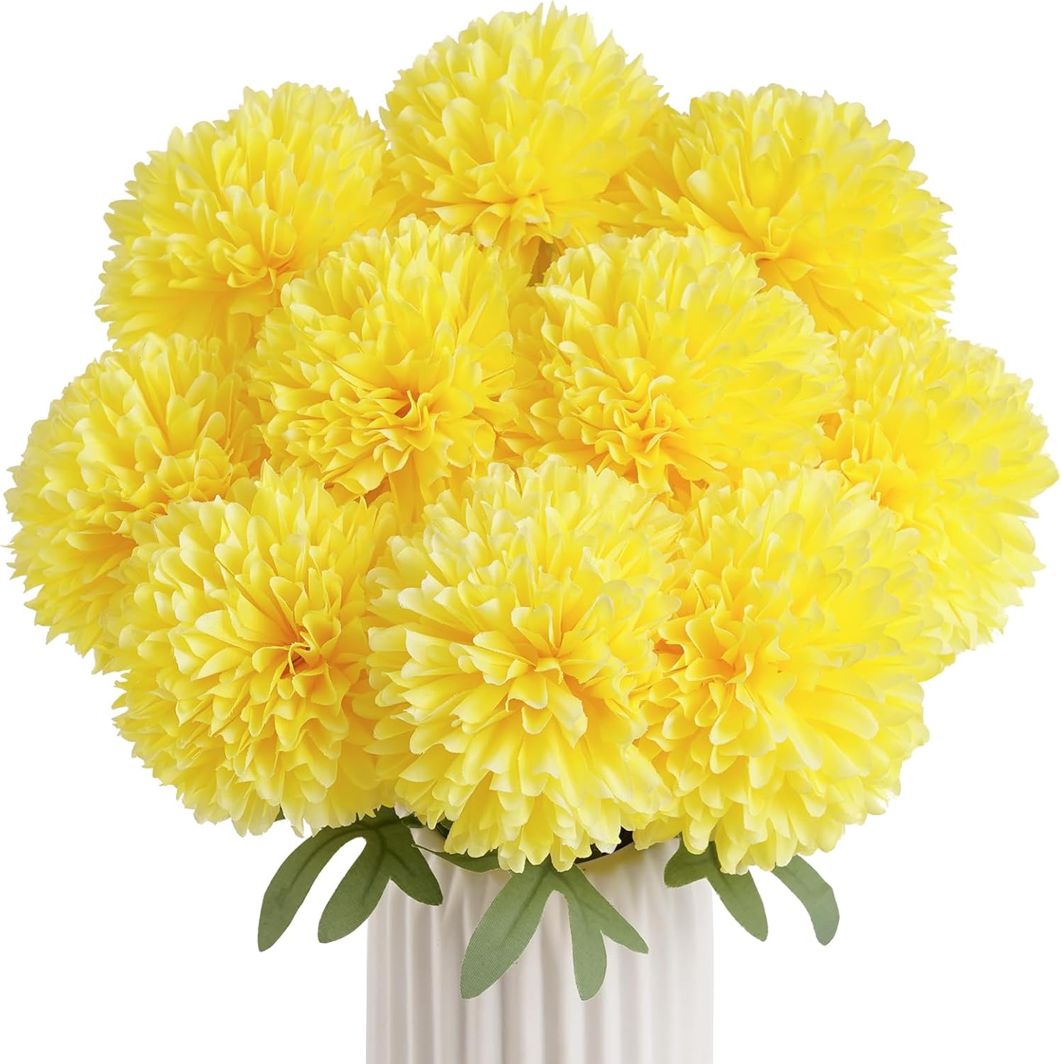 Amazon.com: BonBloom's 10pcs Artificial Yellow Flowers Faux ...