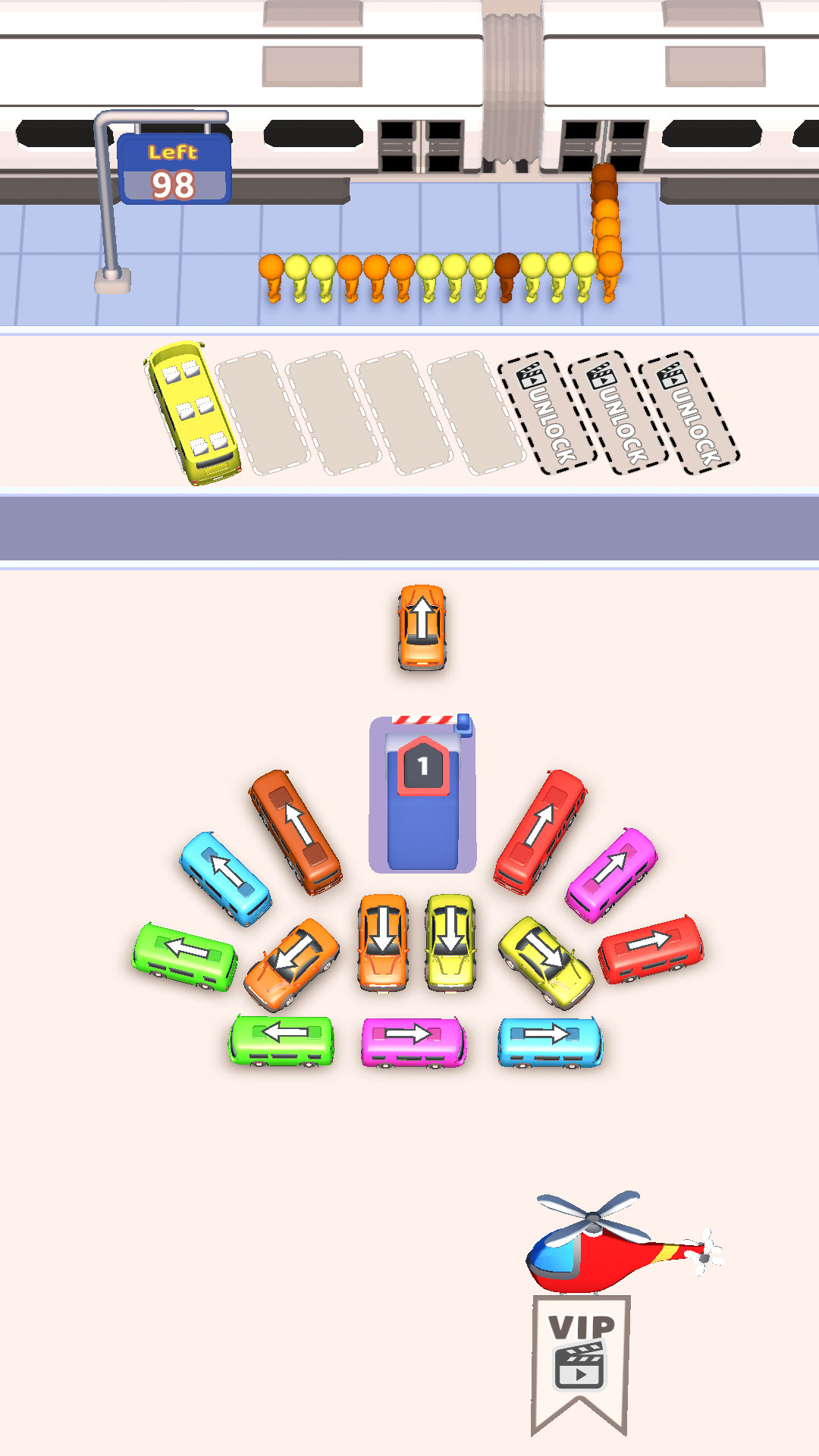 Bus Go: Car Parking Jam. A fun Bus Sorting Game. Solve tricky Bus Sort challenges by sorting Bus ...
