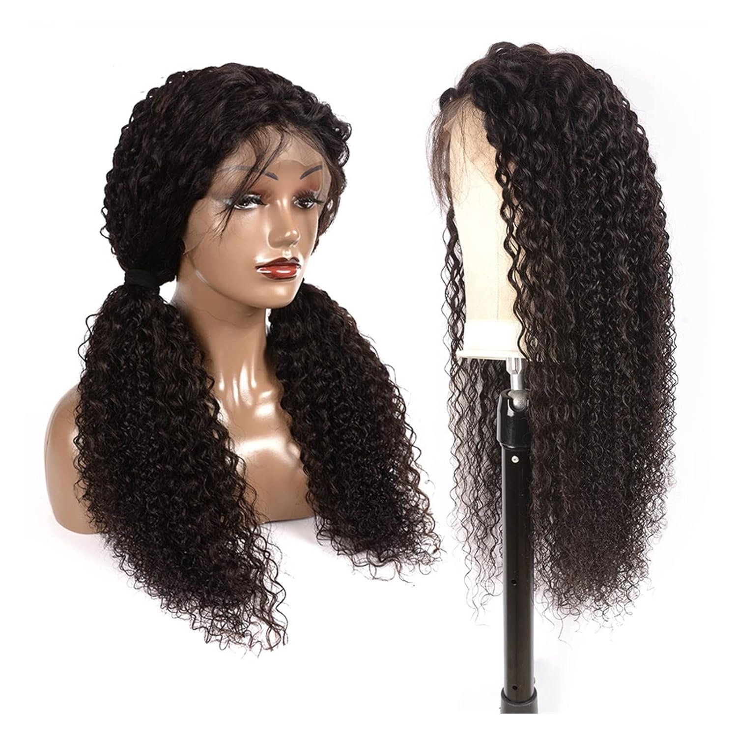 Amazon.com: wig Brazilian Human Hair Wigs 360 Lace Wig 13×4 Kinky Curly ...