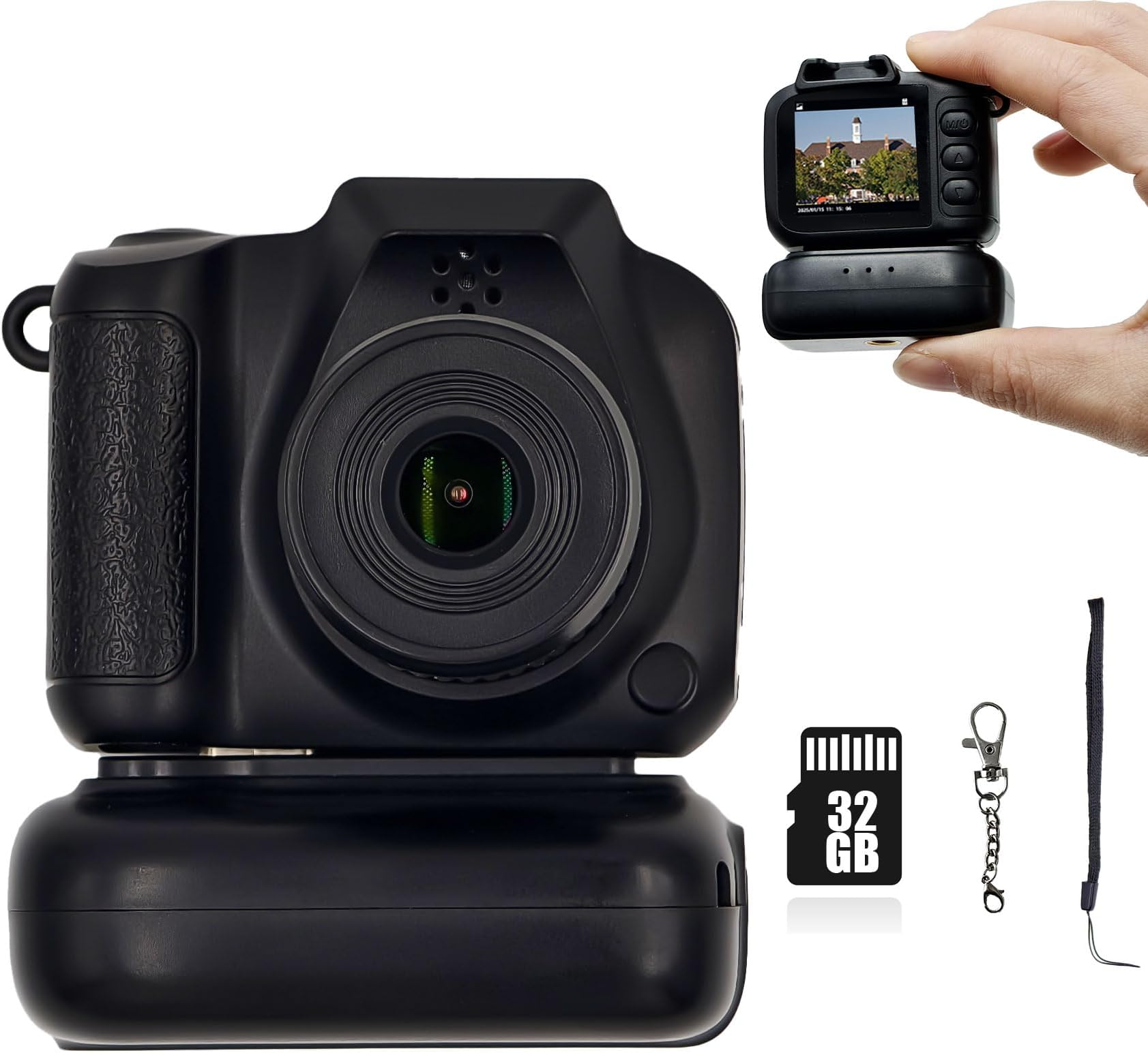 Amazon.com: Mini Vintage Digital Camera, Portable Retro Twin-Lens ...