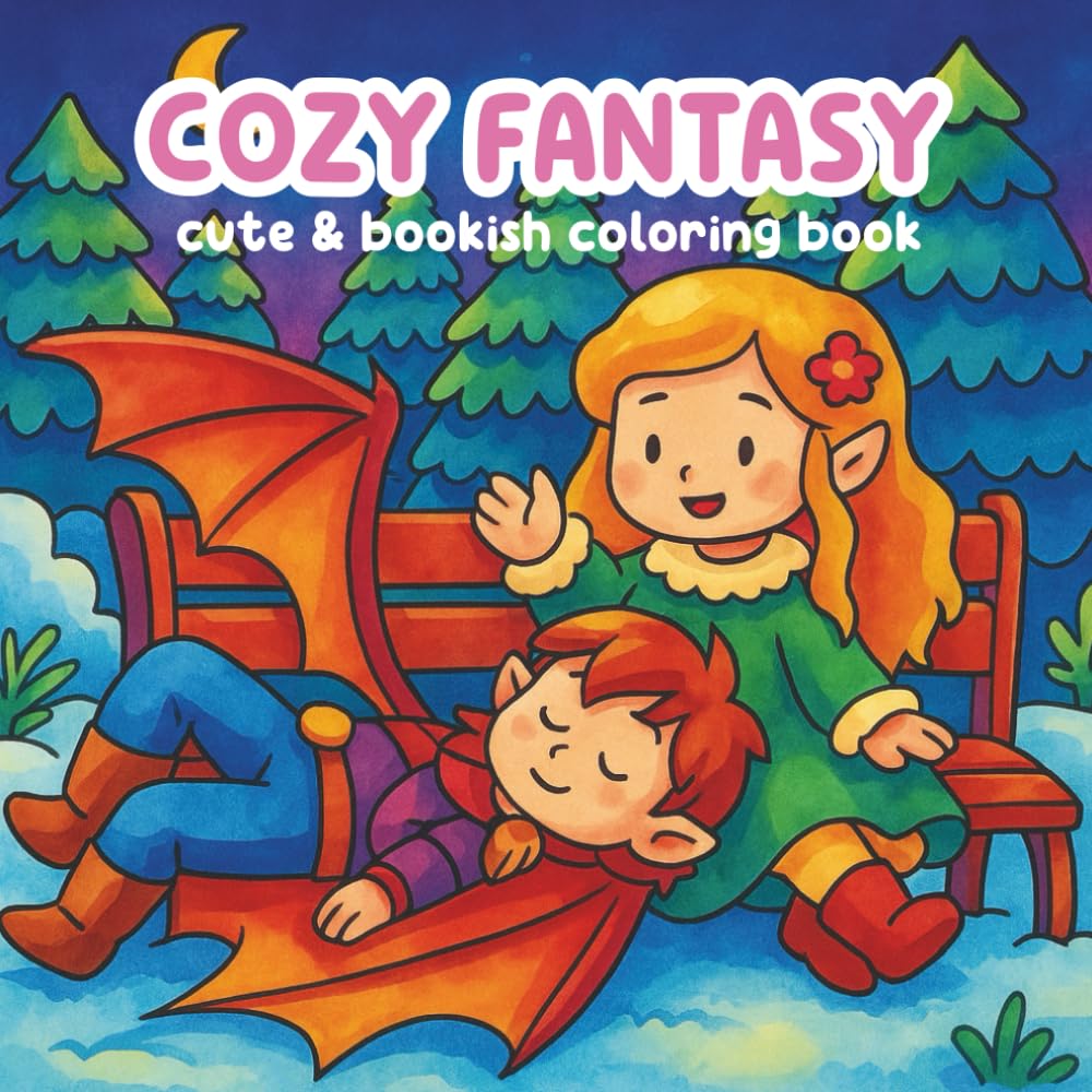 Amazon.com: Cozy Fantasy: Coloring Book for Adults and Teens, Cute ...