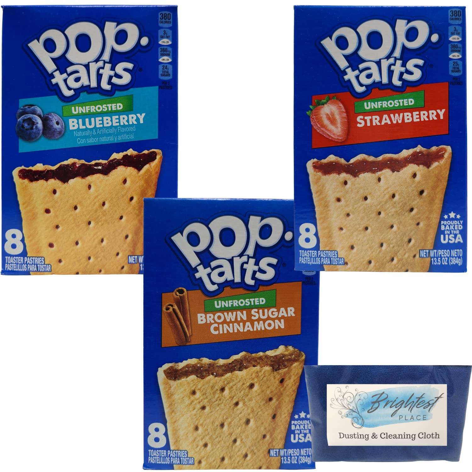 Amazon.com : Variety Bundle of 3 Boxes Unfrosted Pop Tarts: Flavors are ...