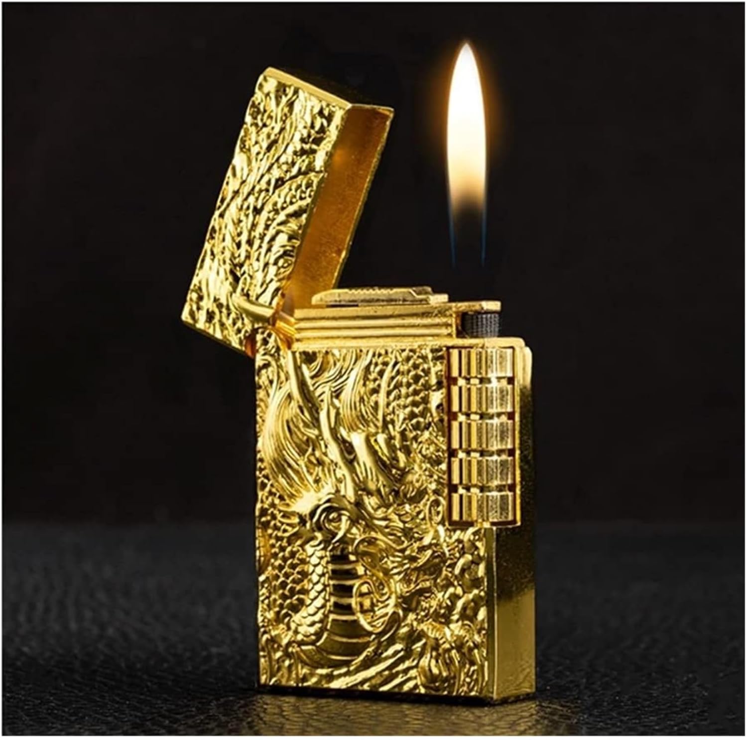 Amazon.com: GHFGHMN Retro Side-Slide Wheel Lighter, Metal Flip Lid ...