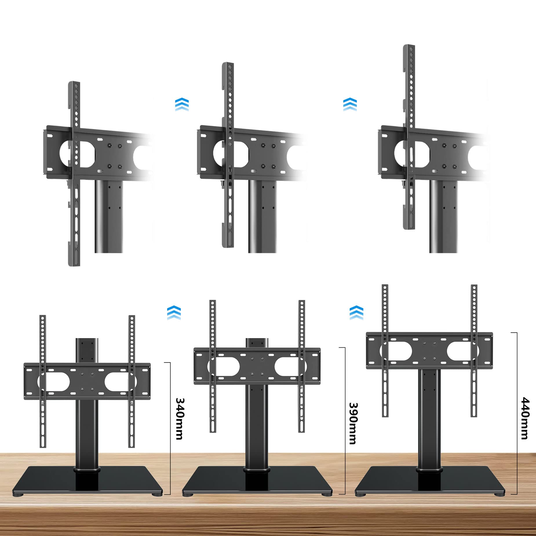 Snapklik.com : Suptek Universal Table Top TV Stand, Pedestal TV Stand ...