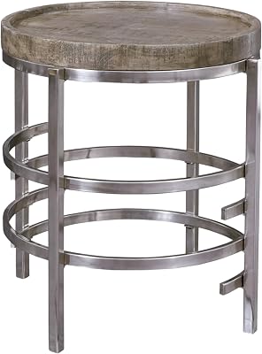 Amazon.com: Signature Design by Ashley Marimon Black Round End Table ...
