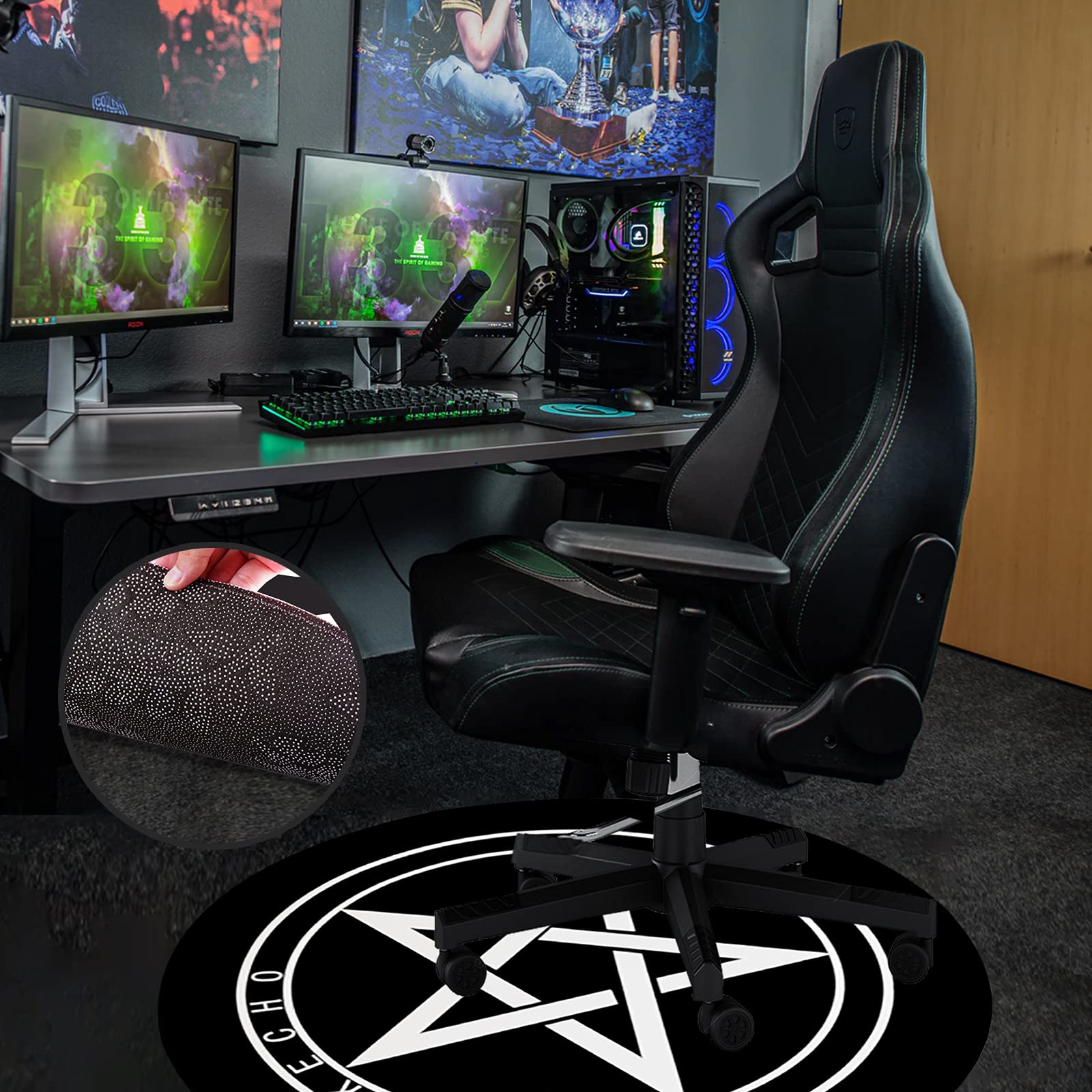 Snapklik.com : Office Chair Mat For Carpeted And Hardwood Floor ...