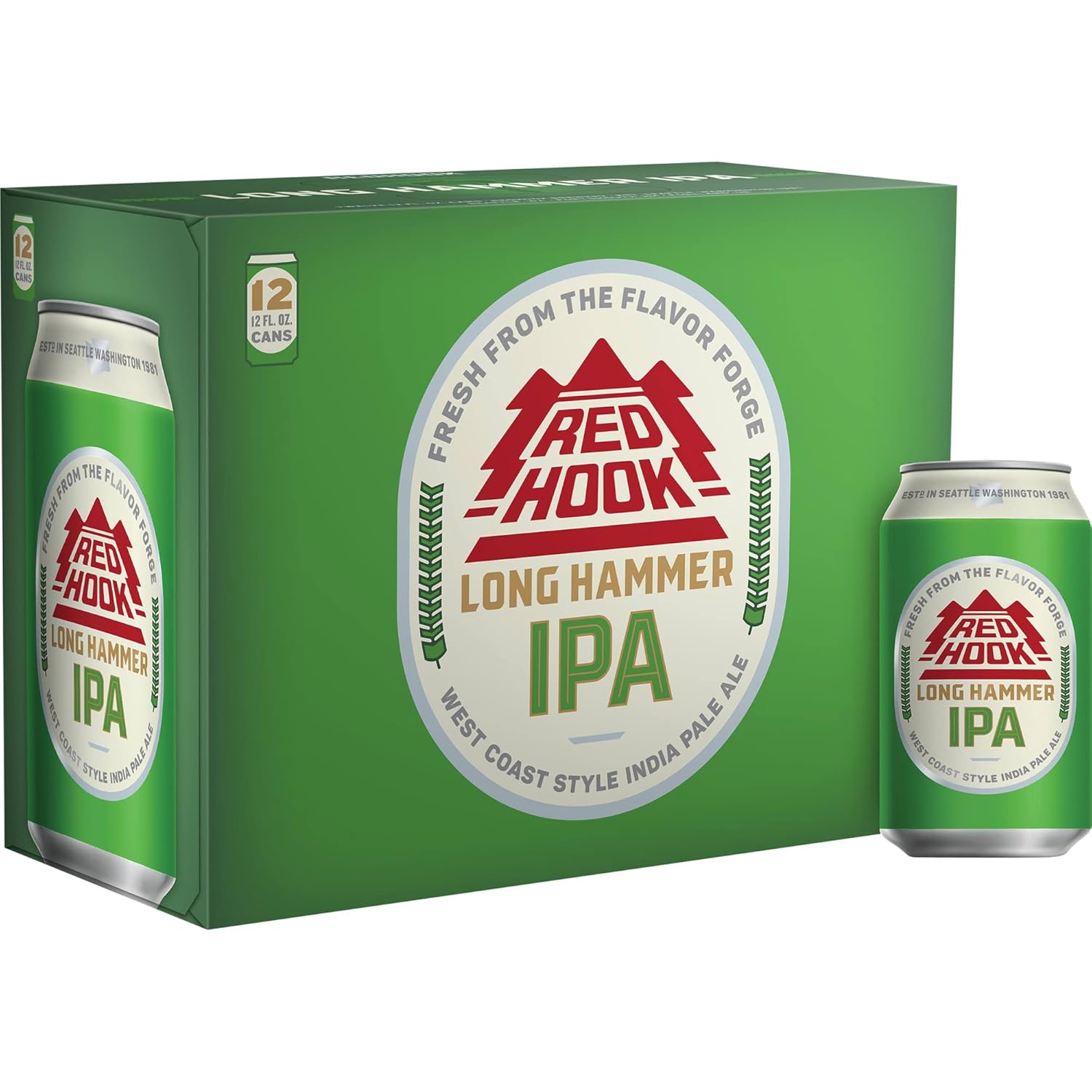 Amazon.com: Redhook Long Hammer IPA, 12 Pack 12 fl. oz. Cans : Grocery ...