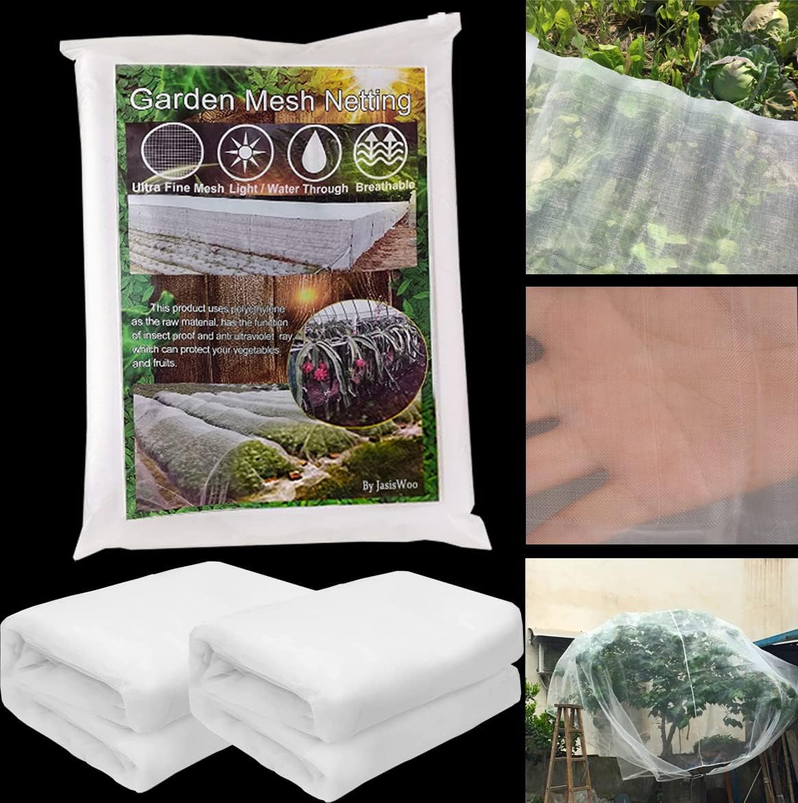 Amazon.com : 2 Pack 10 ft x 20ft Garden Insect Screen - Insect Barrier ...