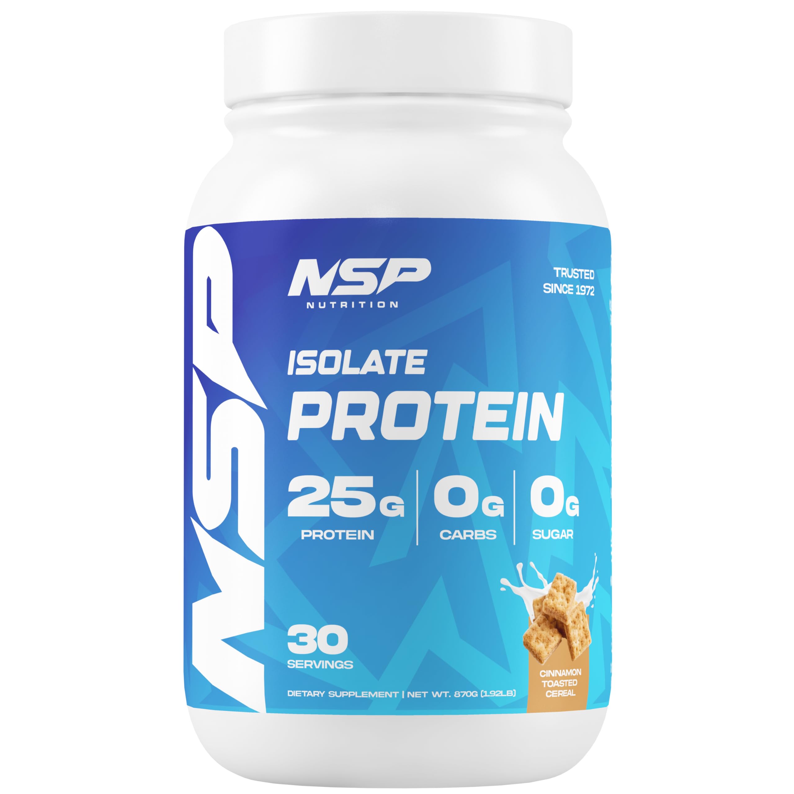 Amazon.com: NSP Nutrition Isolate Protein Cinnamon Crunch | 25g Protein ...