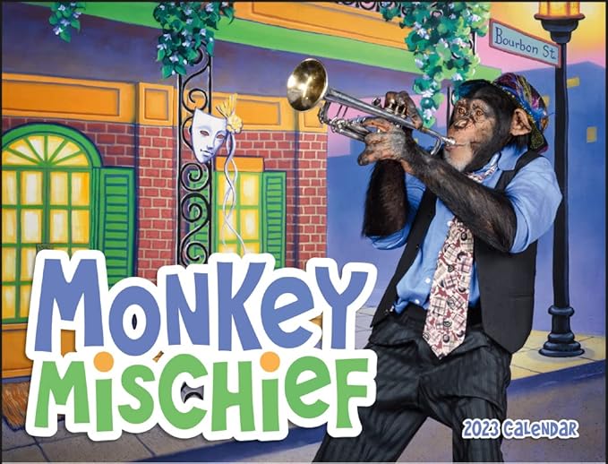 Amazon.com: Monkey Mischief Funny 2023 Hanging Wall Calendar - 19" x 11 ...
