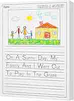 Story Writing Paper For Kindergarten Lined Paper Story Writing Paper