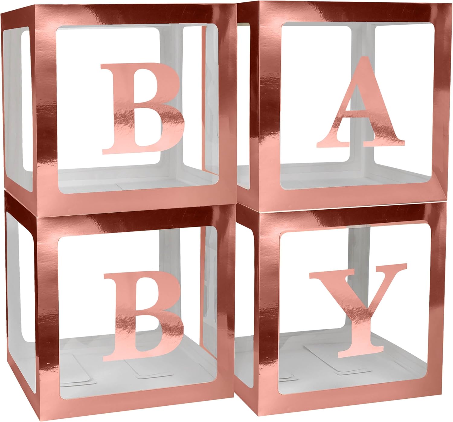 Amazon.com: JOYYPOP Baby Boxes with Letters for Baby Shower, 4 ...