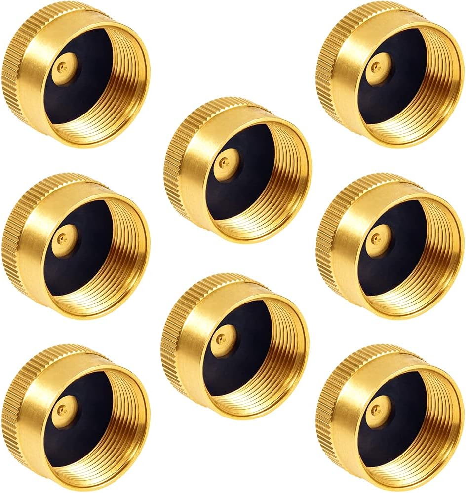 Amazon.com : Flame King AB228 4-Pc Universal Solid Brass Caps for 1LB ...