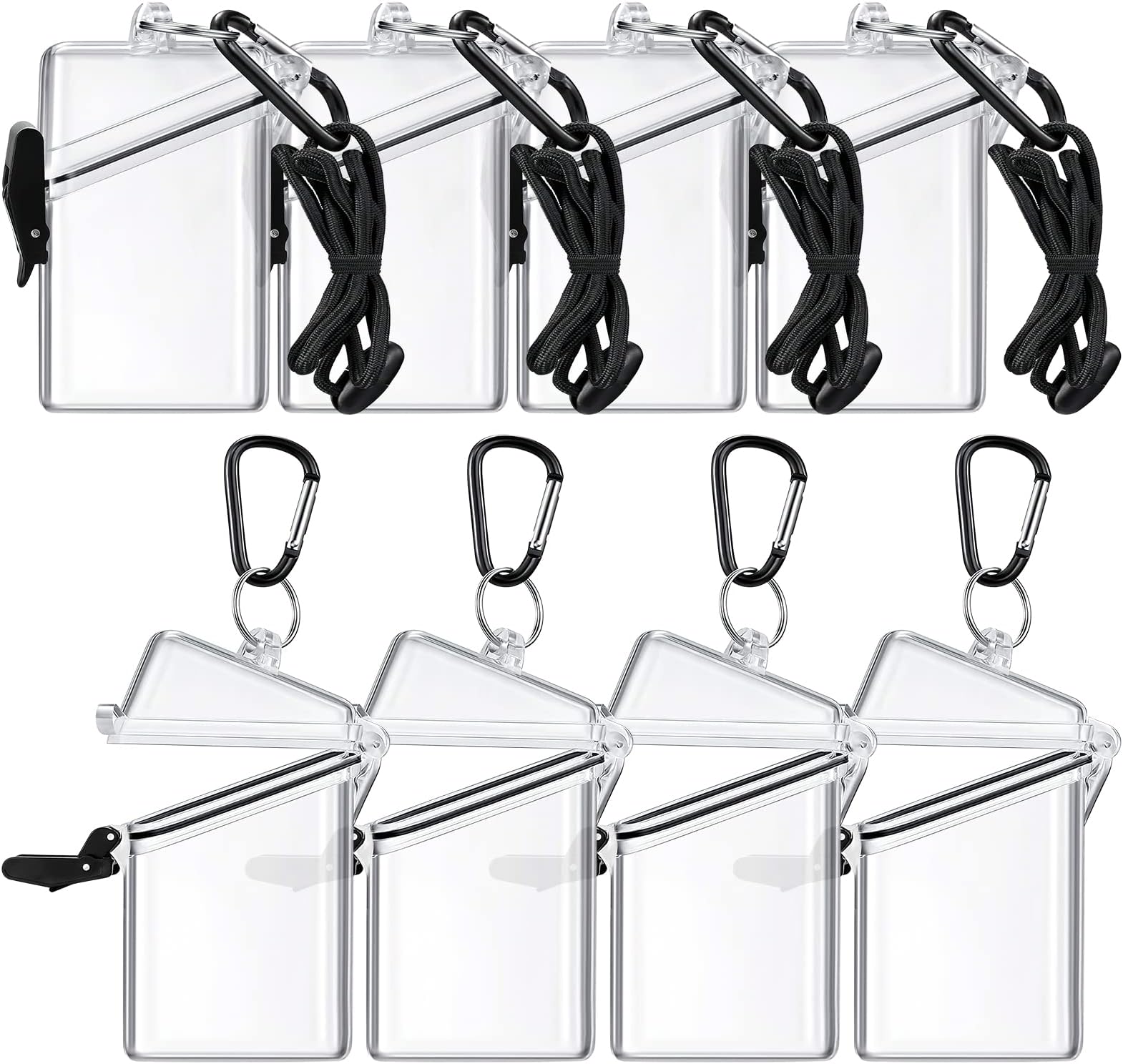 Amazon.com : 8 Pack Waterproof ID Card Badge Holder Case Clear ID ...