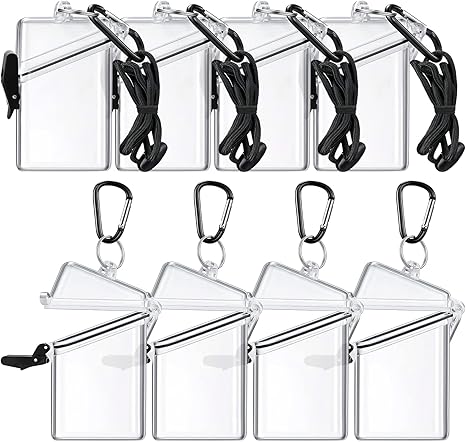 Amazon.com : 8 Pack Waterproof ID Card Badge Holder Case Clear ID ...