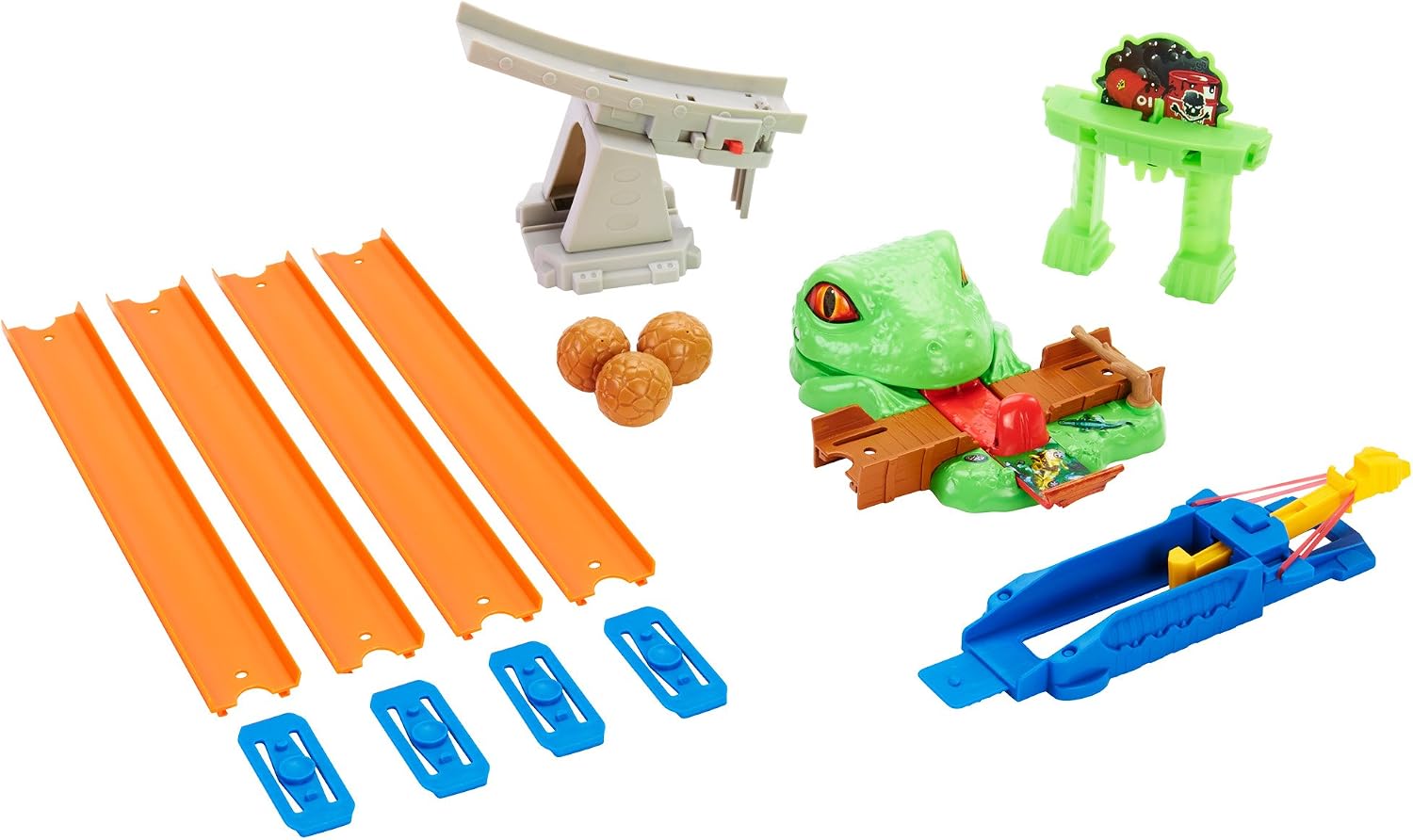 Amazon.com: Hot Wheels Track Builder Swamp Strike Track Set Vehicle ...