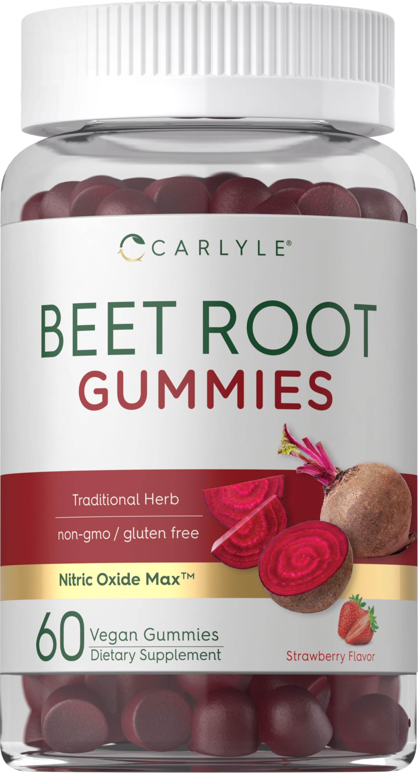 Amazon.com: Carlyle Beet Root Gummies | 60 Count | Vegan Strawberry ...