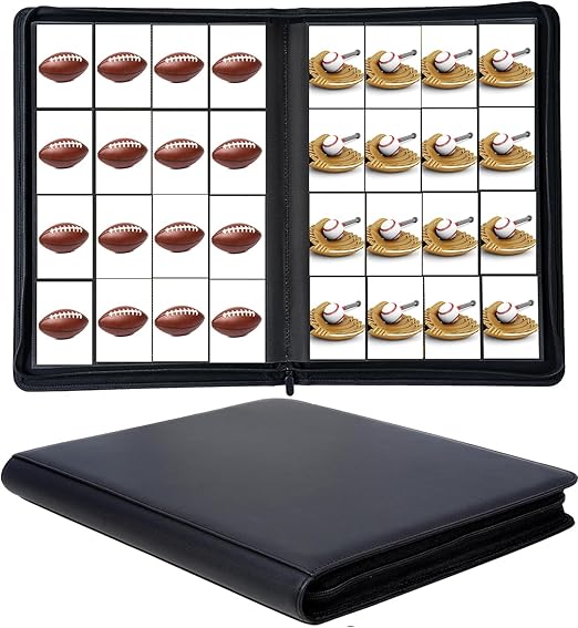 Amazon.com: 16 Pocket Card Binder, Ringless Zip Trading Card Binder ...