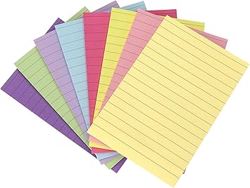 Amazon.com : EOOUT 8 Pack Lined Sticky Notes 4x6 Inches, Pastel Ruled ...