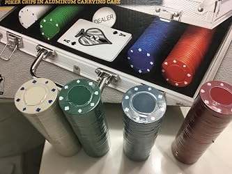 Amazon.com: 200 pc Poker Set In Aluminum Case : Toys & Games