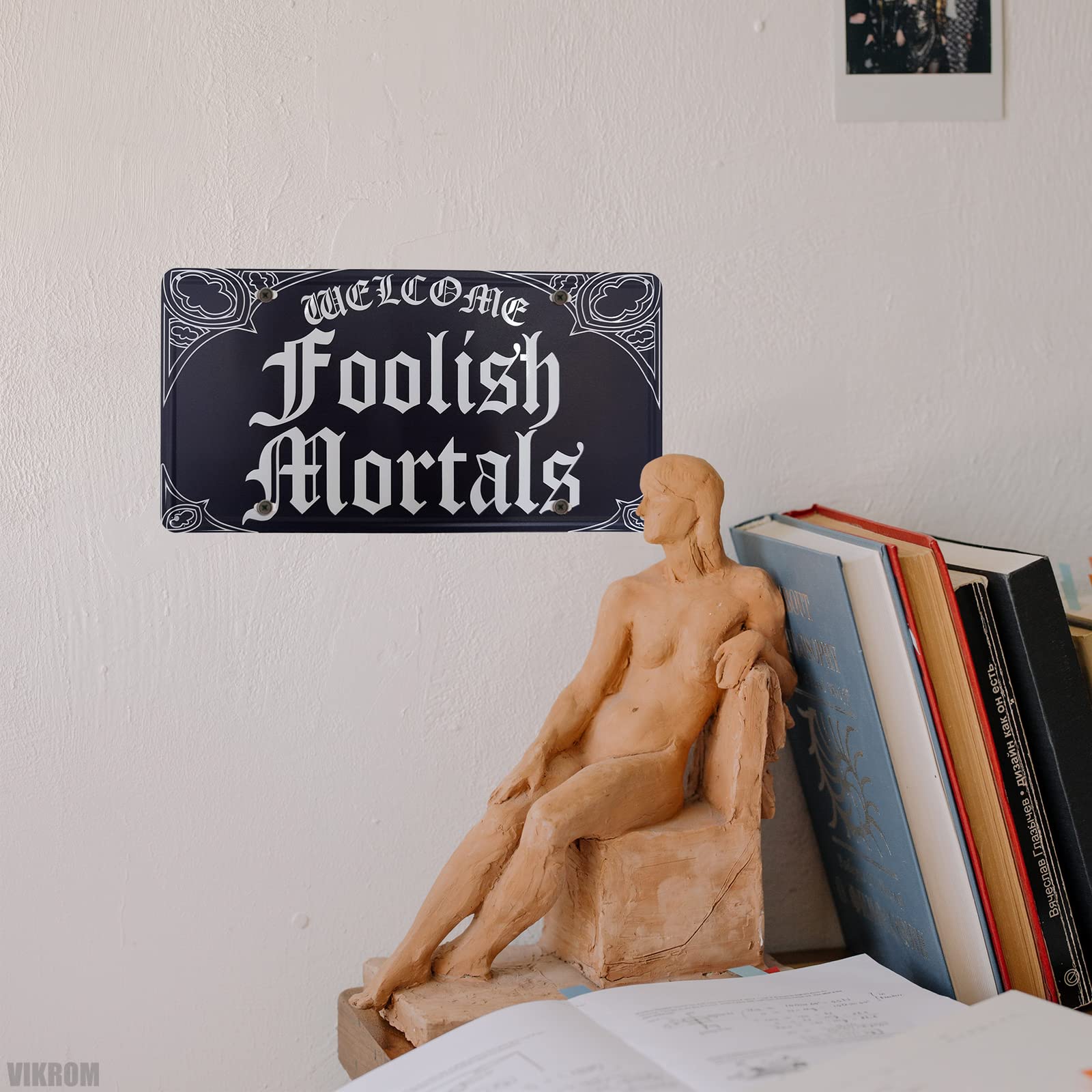Buy Retro Welcome Foolish Mortals Sign - Retro Vintage Signs Trolls ...