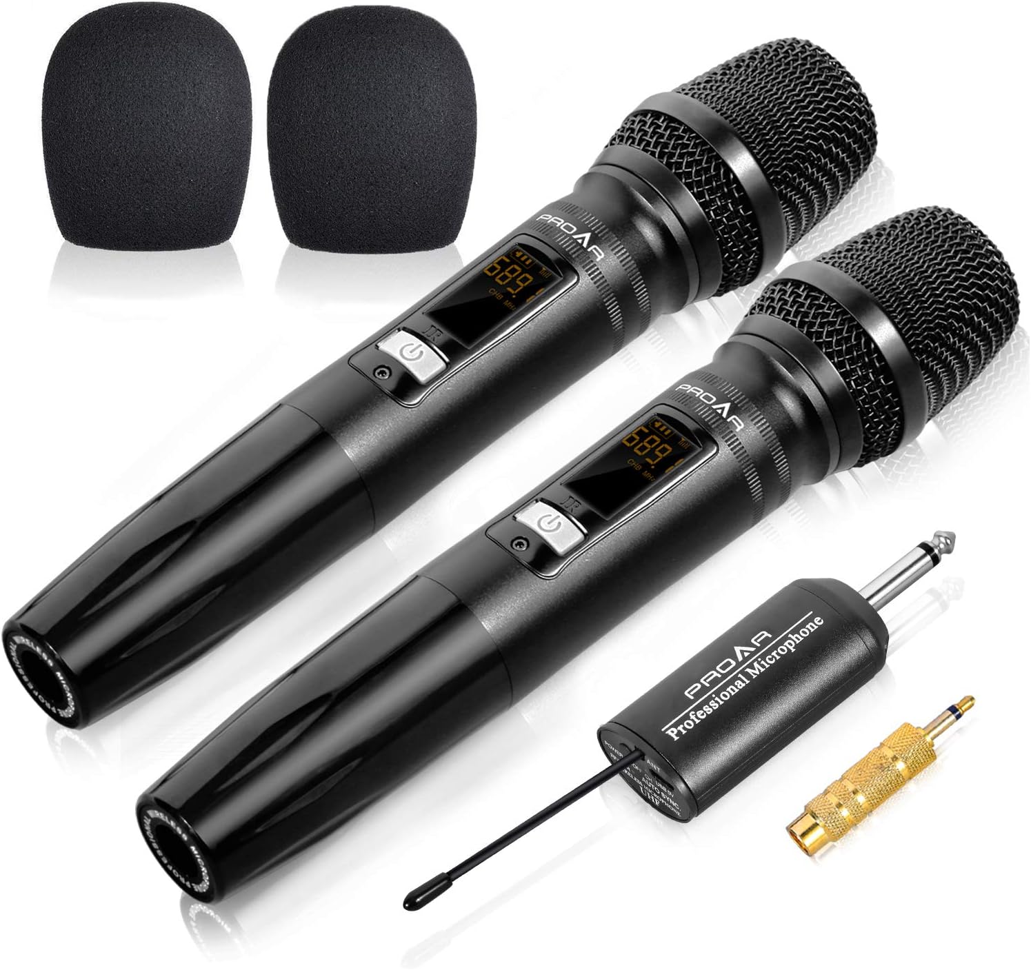 PROAR Professional Handheld Wireless Microphone Set With Portable ...