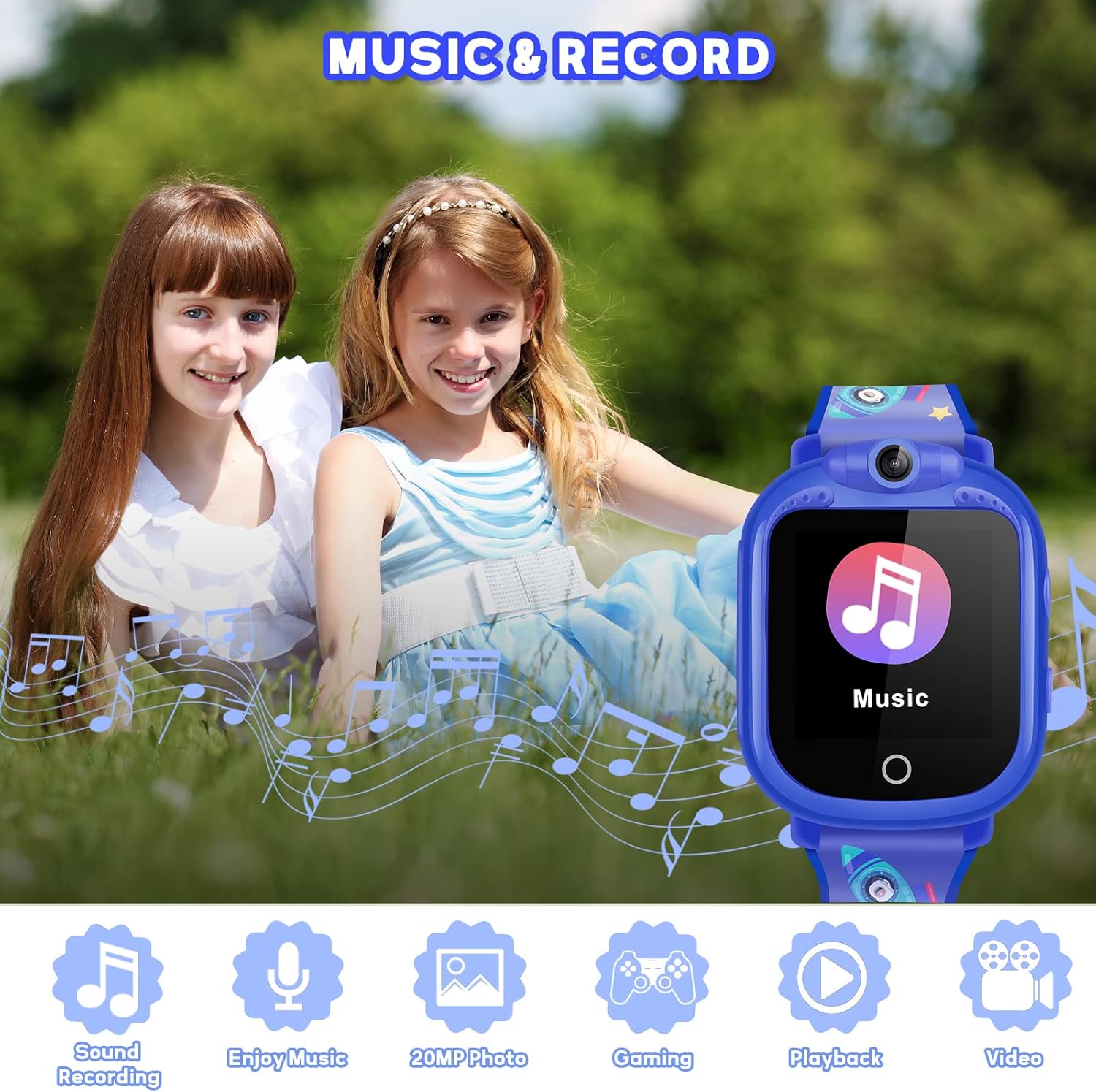 Kids Smartwatch for Boys with Selfie Camera MP3 Music & Voice Recorder ...