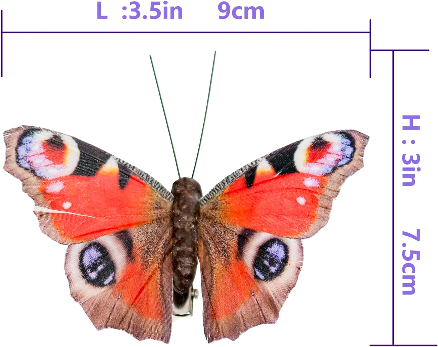 Berfutall – Pluma falsa mariposa pavo real mariposa balcón decoración ...