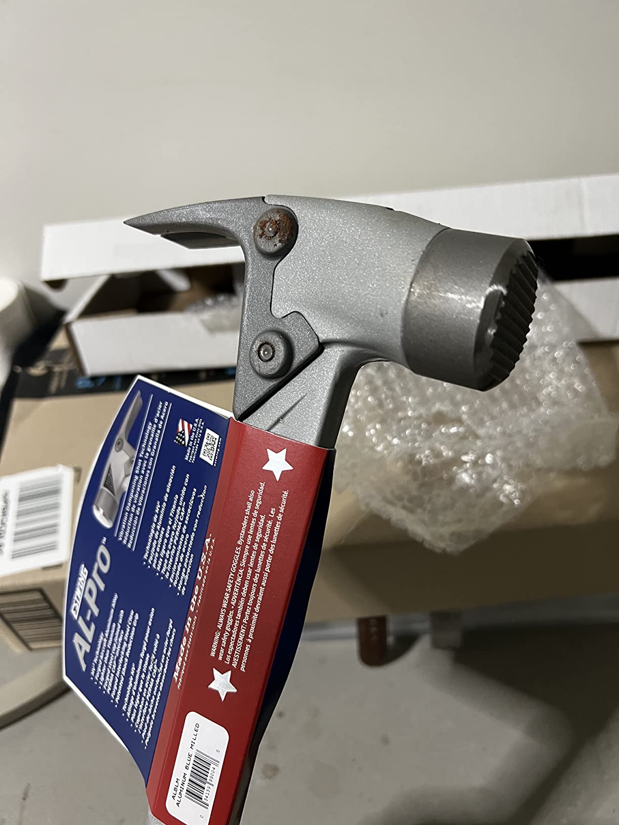 ESTWING AL-PRO Aluminum Framing Hammer - 14 oz Straight Rip Claw with ...