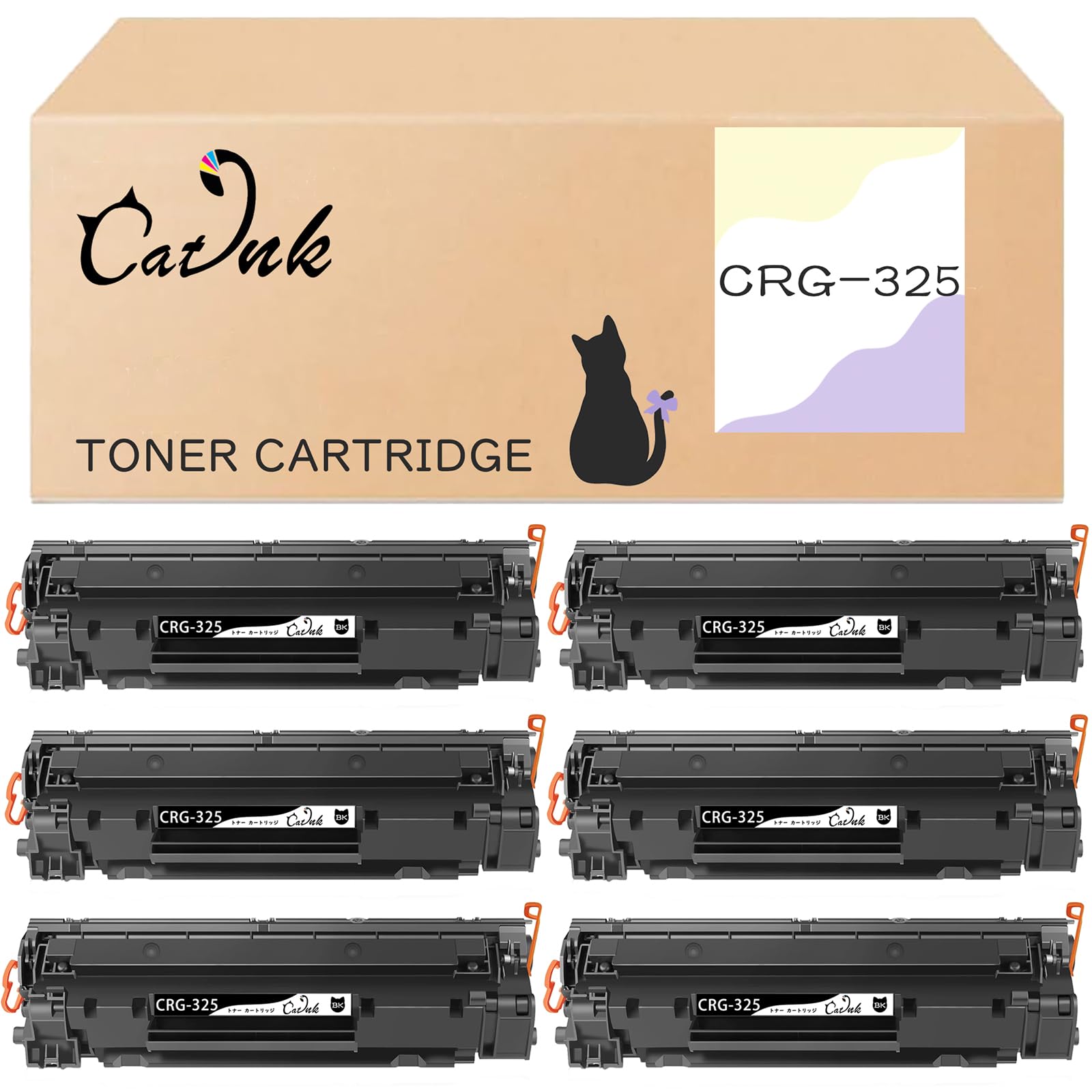 Amazon.co.jp: 【CatInk】CRG-325 互換トナーカートリッジ ブラック（6BK） 合計6本 黒 CRG325 互換 ...