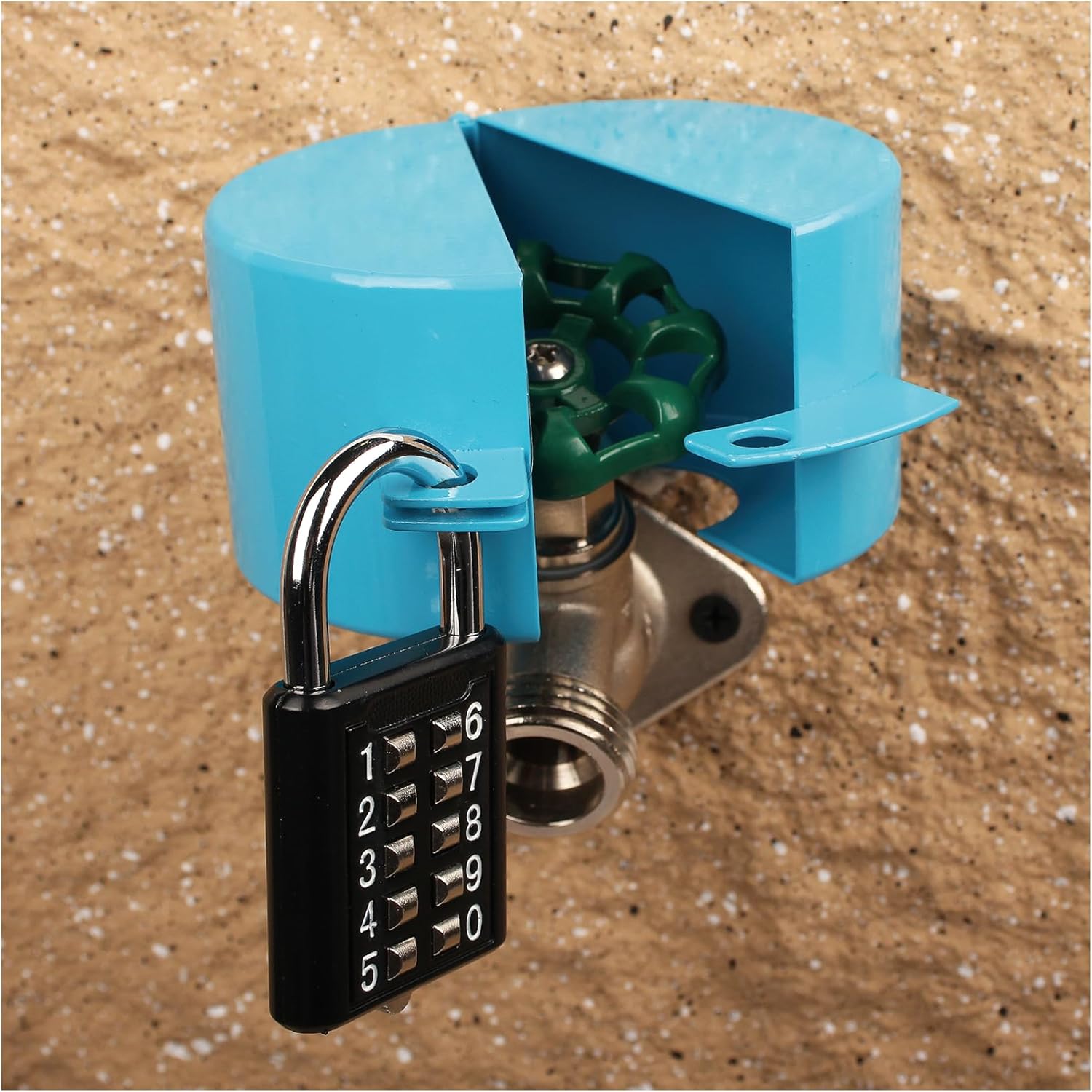 Amazon.com : Outdoor Faucet Lock System -Gate Valve Lockout Device ...
