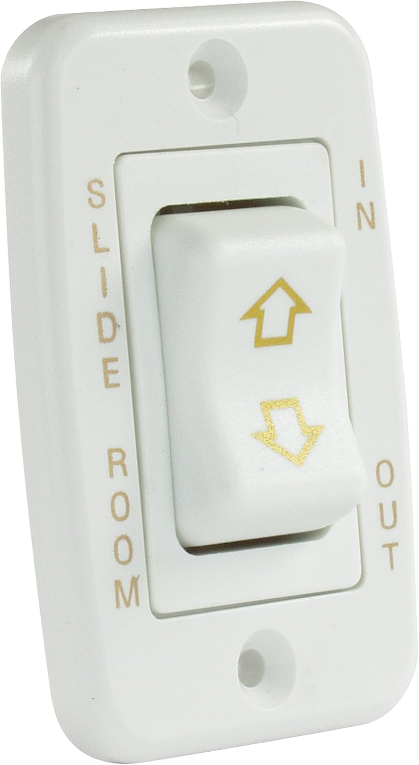 JR Products 12345 White Low Profile Slide-Out Switch with Bezel ...
