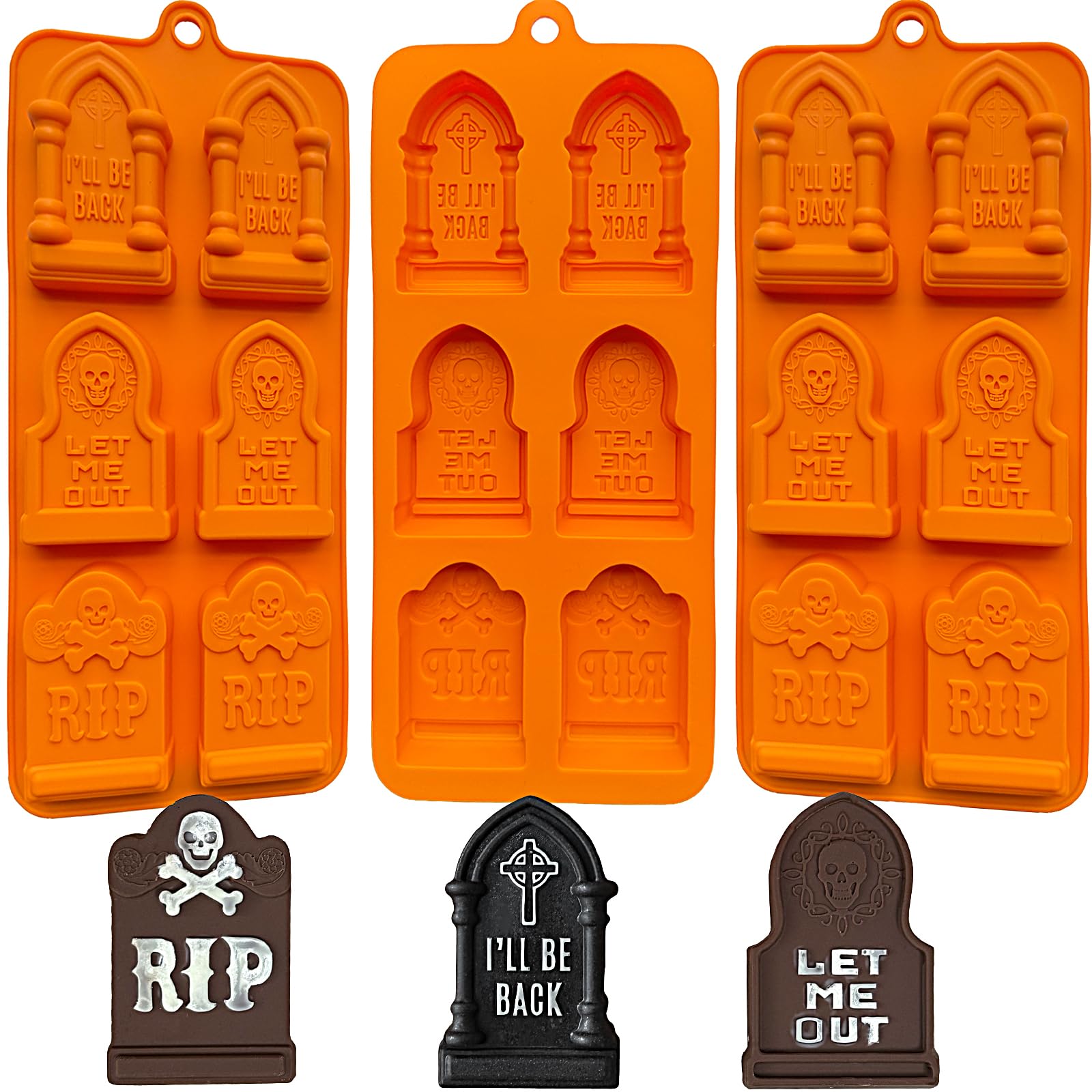 Snapklik.com : Halloween Chocolate Mold Tombstone Shaped Silicone Candy ...