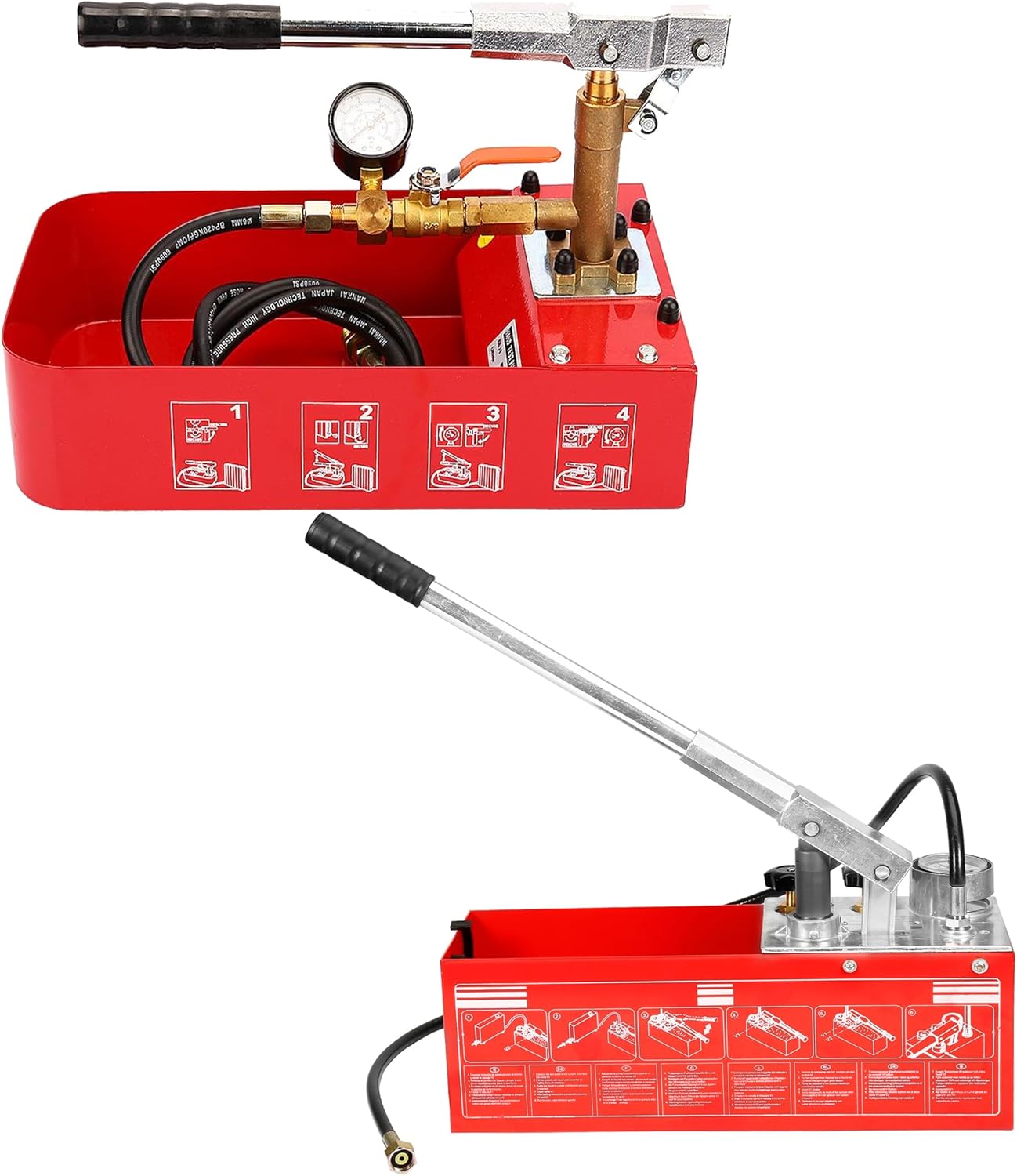 Amazon.com: IRONWALLS Hydrostatic Test Pump, Hydraulic Manual Pressure ...