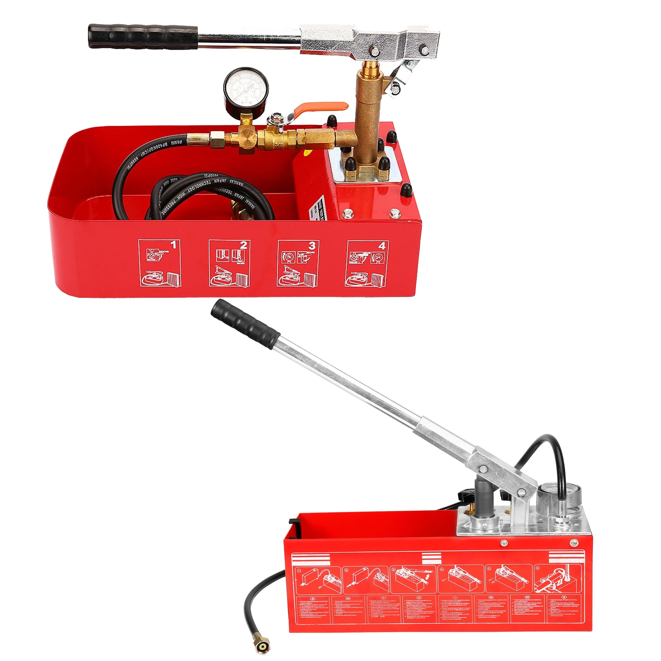 Amazon.com: IRONWALLS Hydrostatic Test Pump, Hydraulic Manual Pressure ...