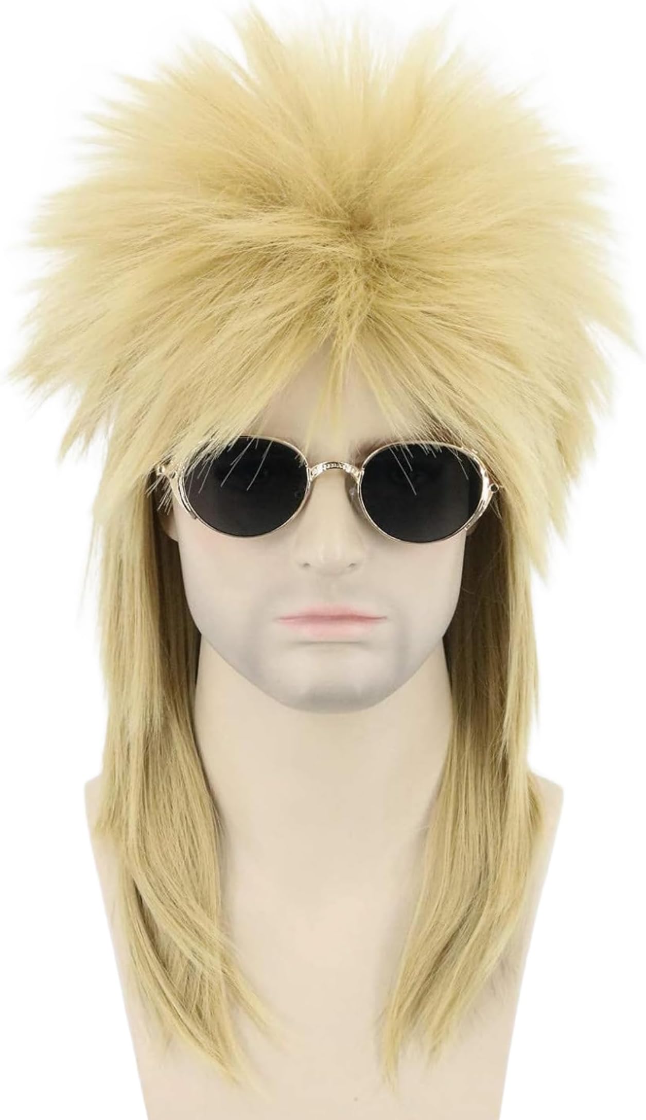 Amazon.com: karlery Men Women Long Straight Orange 70s 80s Heavy Metal ...