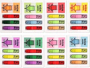 Amazon.com : 800pcs/8 Packs Sign Here Stickers, Sign Here Page Tabs ...