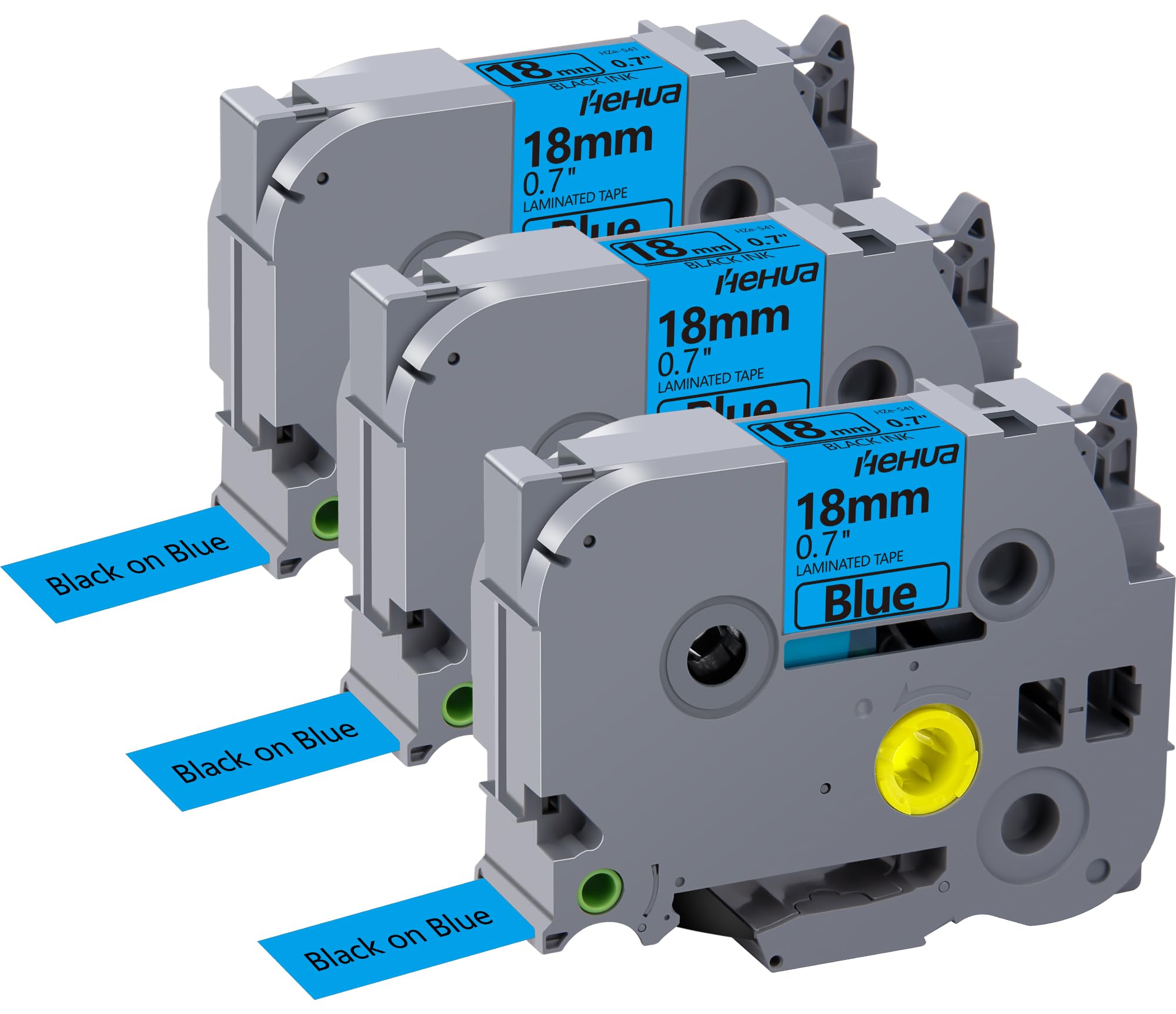 Amazon.com: Hehua Tze Tz Tape 18mm 0.7 Laminated Blue Tape Compatible ...