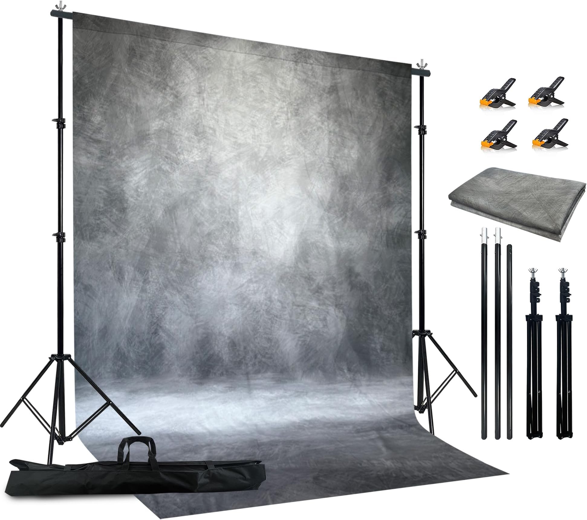 Amazon.com : Haboke 2-in-1 Abstract Photography Backdrop Stand Kit - 6 ...
