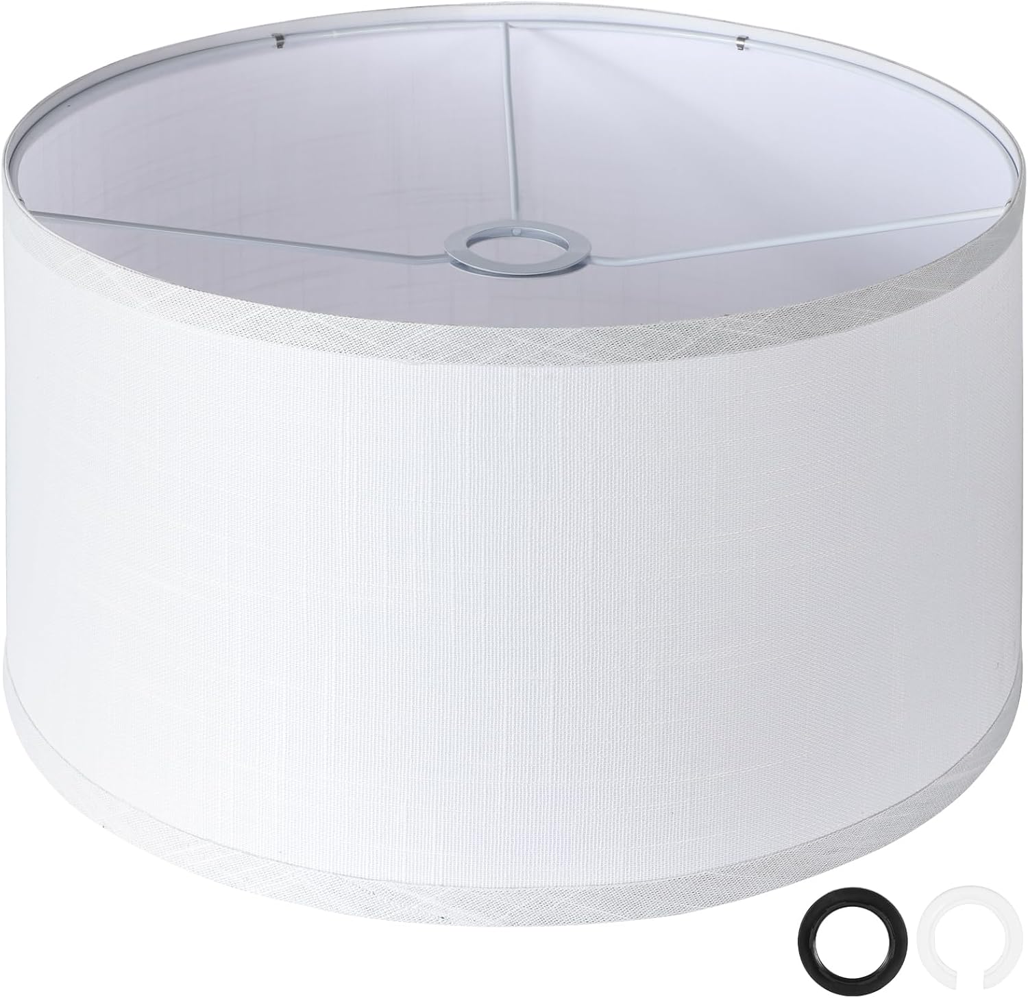 OUTON White Large Drum Lamp Shades for Floor Lamps, 16" Top x 16 ...