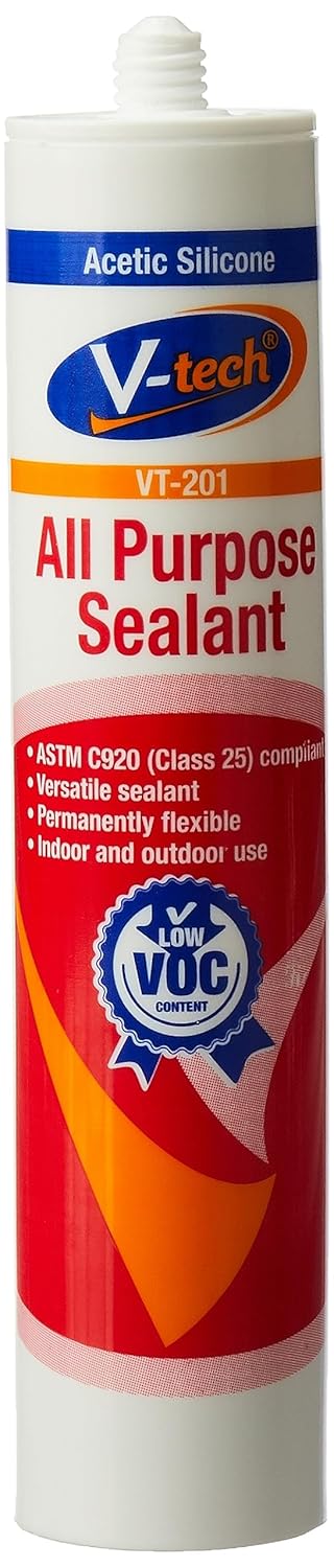 V-tech Silicone All Purpose Sealant (270 Ml, Clear, Pack Of 1) : Amazon ...