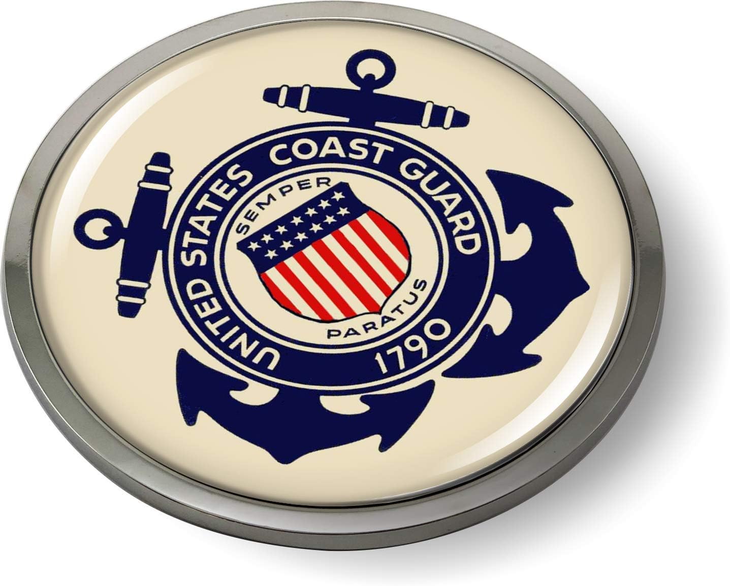 Amazon.com: United States Coast Guard 3D Domed CAR Emblem Badge Sticker ...