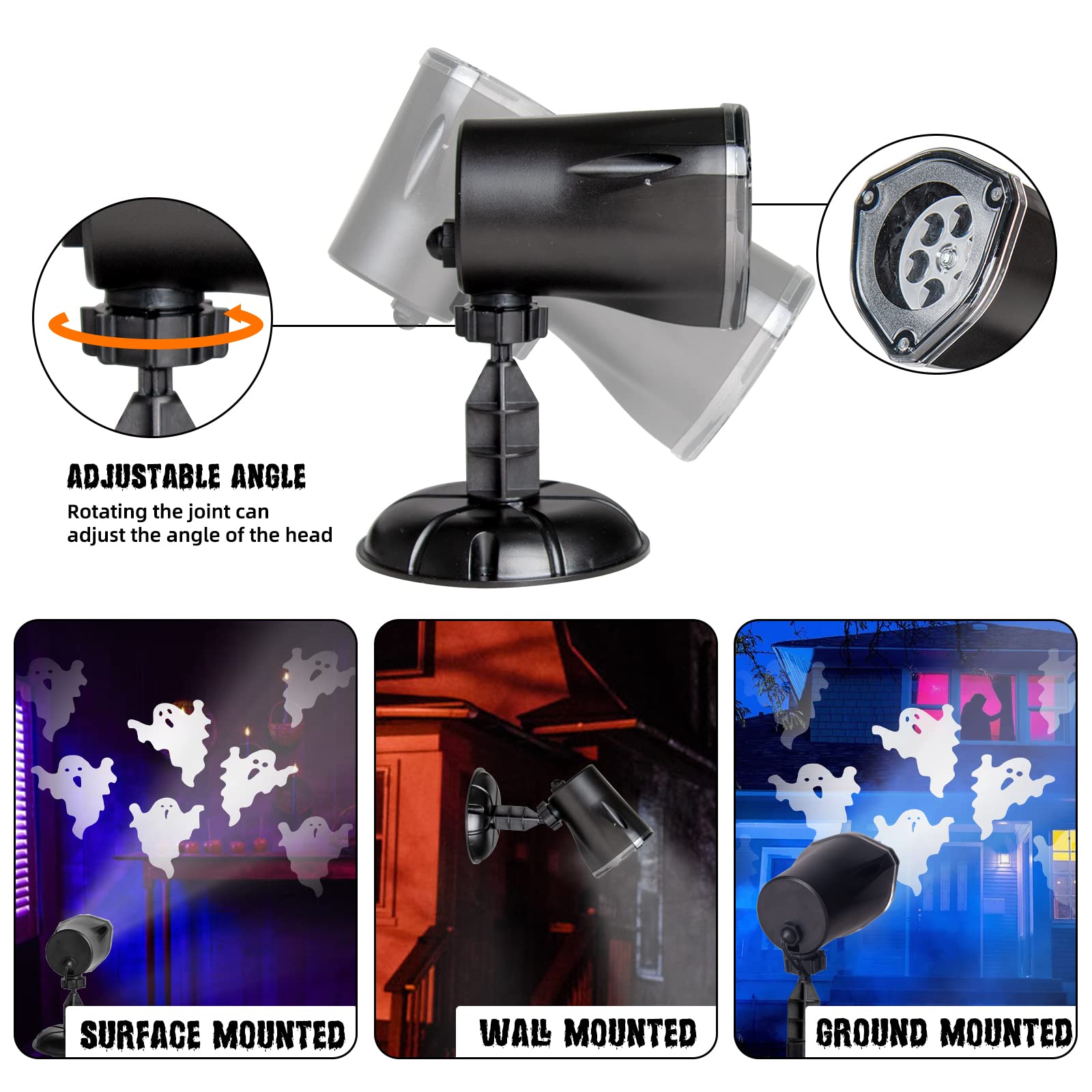Snapklik.com : Halloween Projector Lights, Rotating Ghost Projector ...