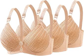 Wireless Bras for Women 3 Pack, Seamless Padded Bra, No Underwire ...