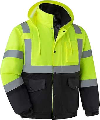 Amazon.com: Ubon High Visibility Winter Safety Jackets for Men ...