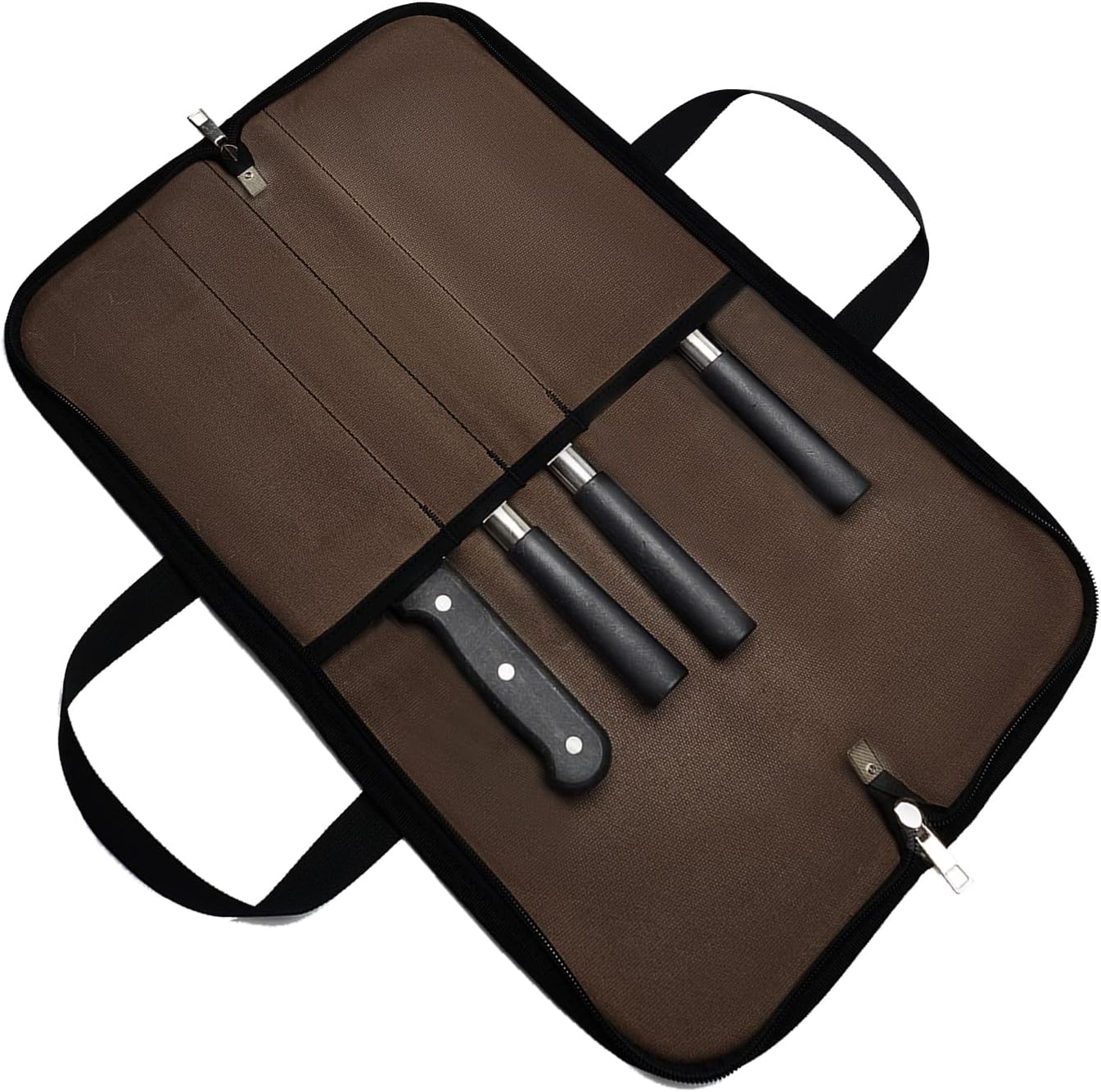 Roll,Heavy Duty Knife Bag,Waxed Canvas knife Case with 4 Slots For ...