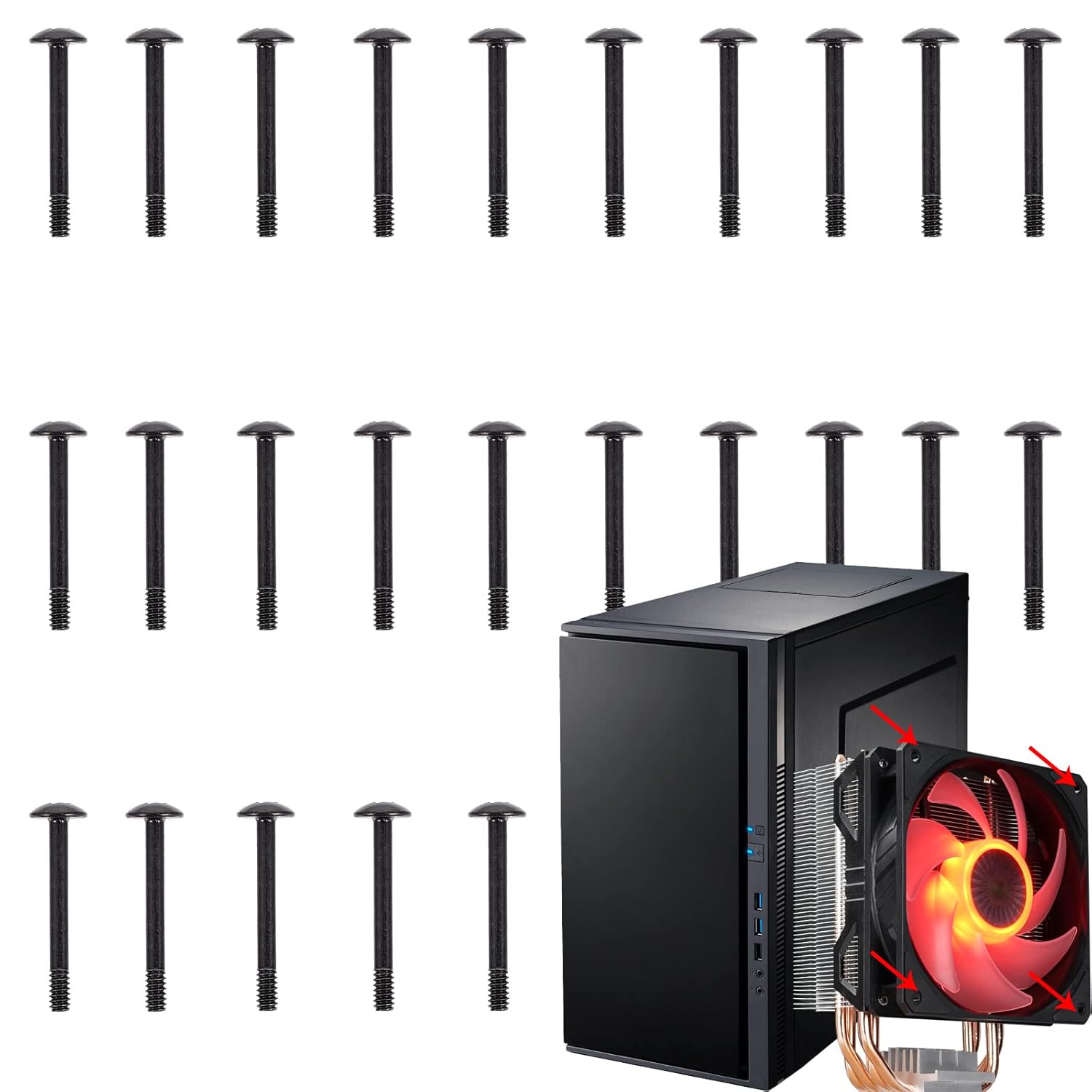 Amazon.com: Reducing Vibration Screws fit for Internal Fans & Cooling ...